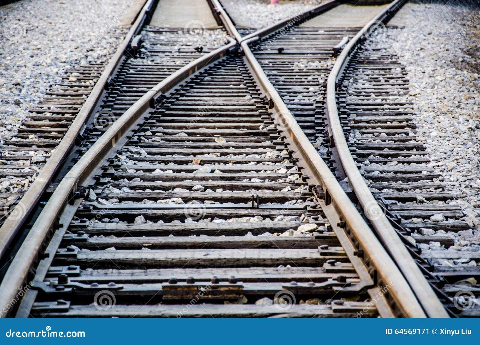 The railway track stock image. Image of switch, wood - 64569171