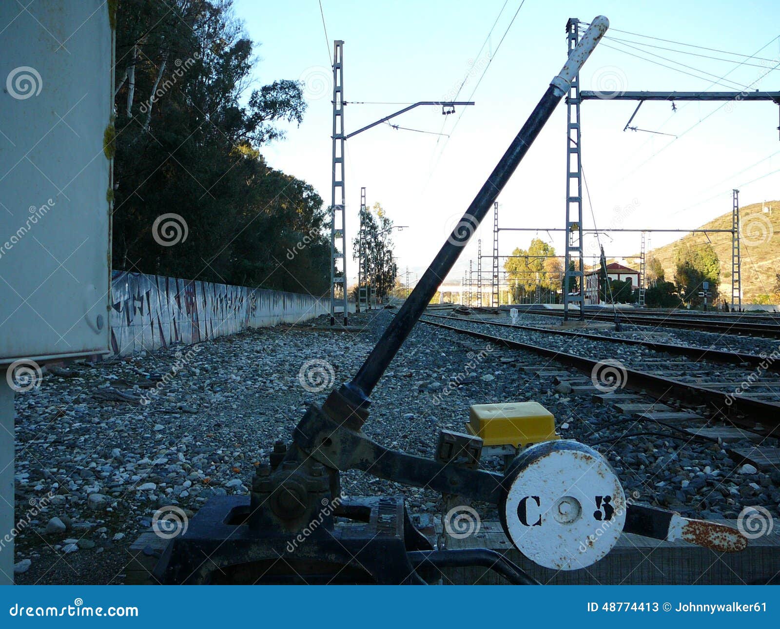 Railway Track Switch stock image. Image of vintage, railroad - 48774413