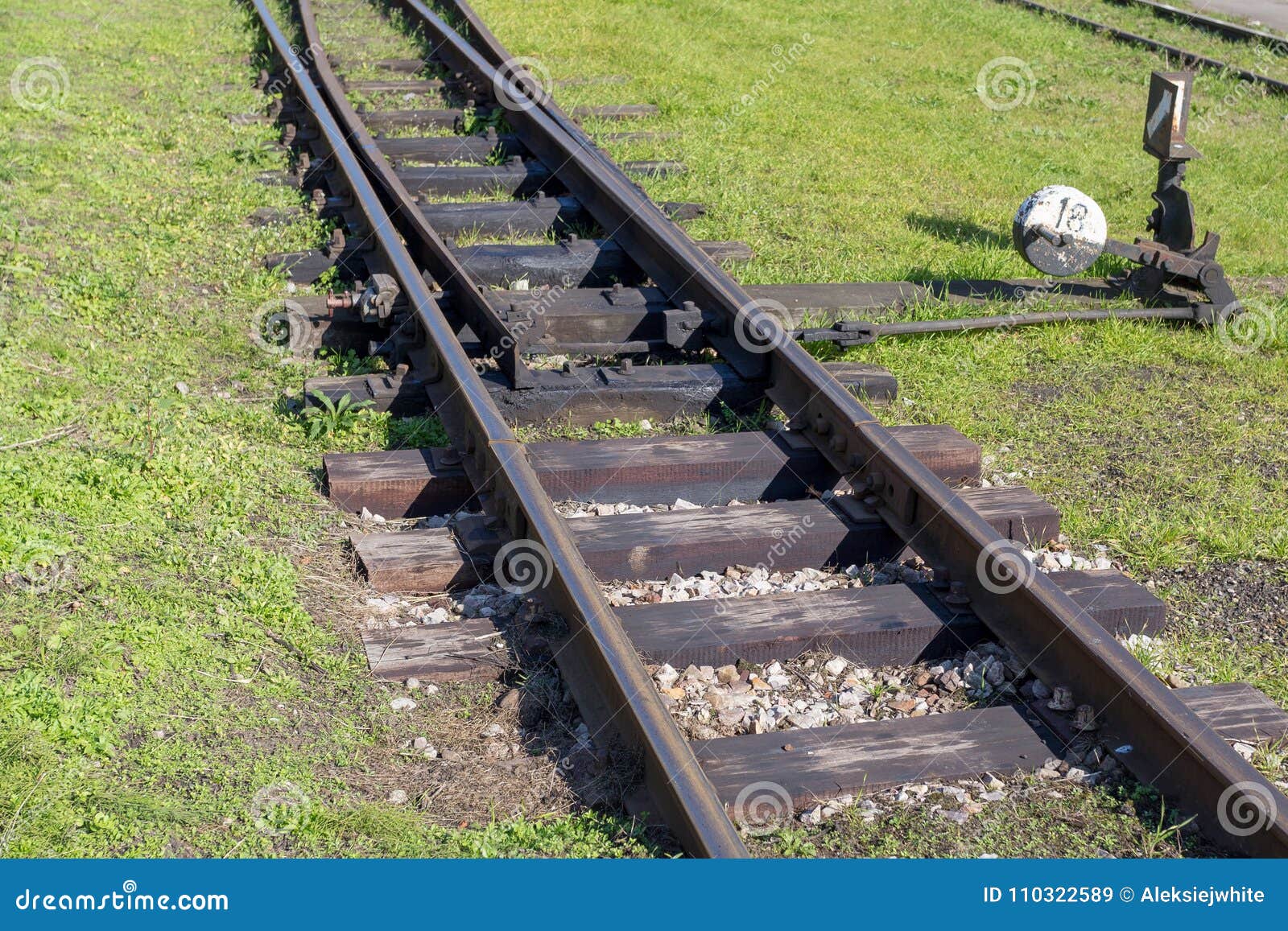 Railway track switch stock image. Image of outdoor, industrial - 110322589