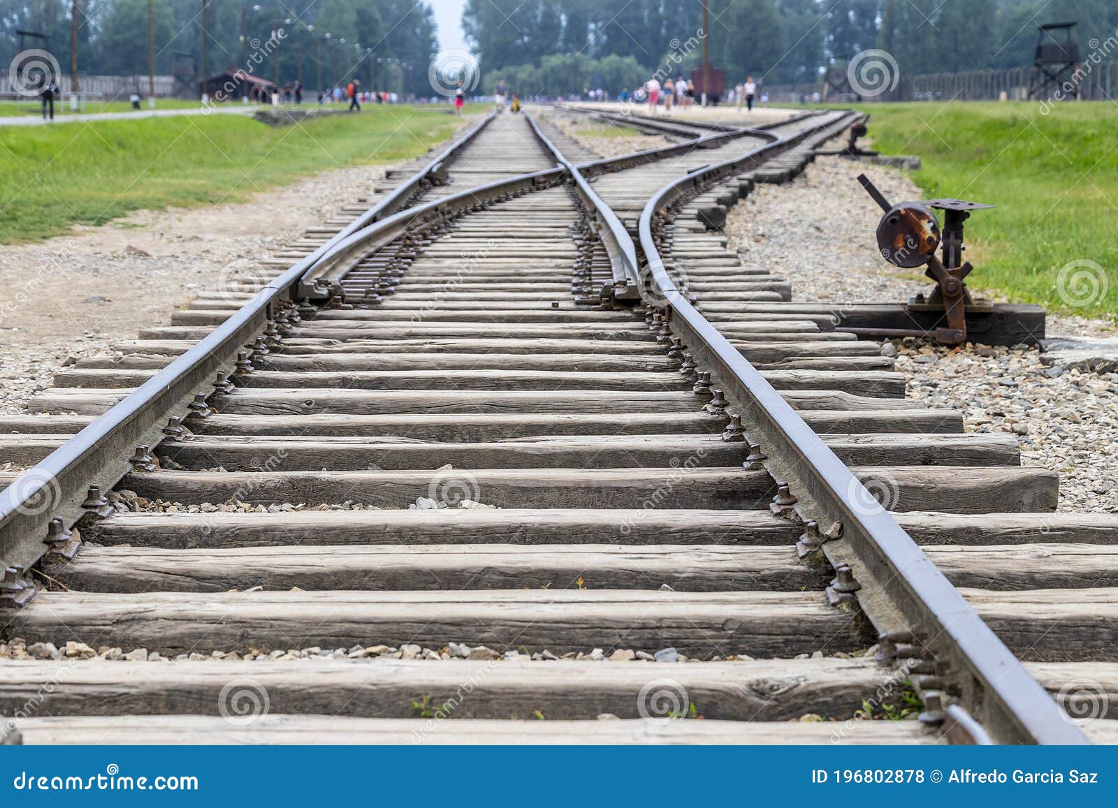 Railway track switches stock photo. Image of rails, junction - 196802878