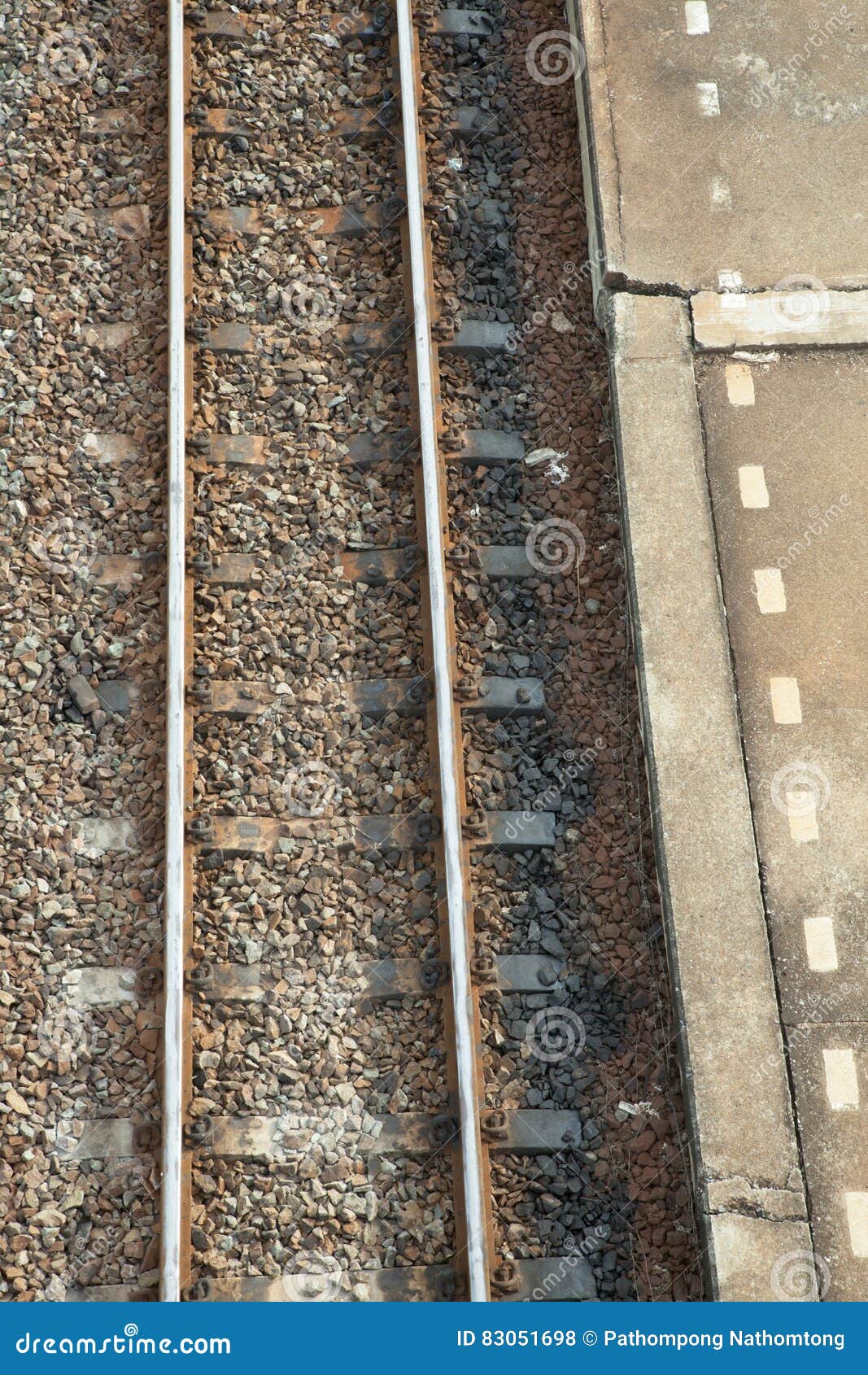 Railway track top view stock photo. Image of rails, rail - 83051698