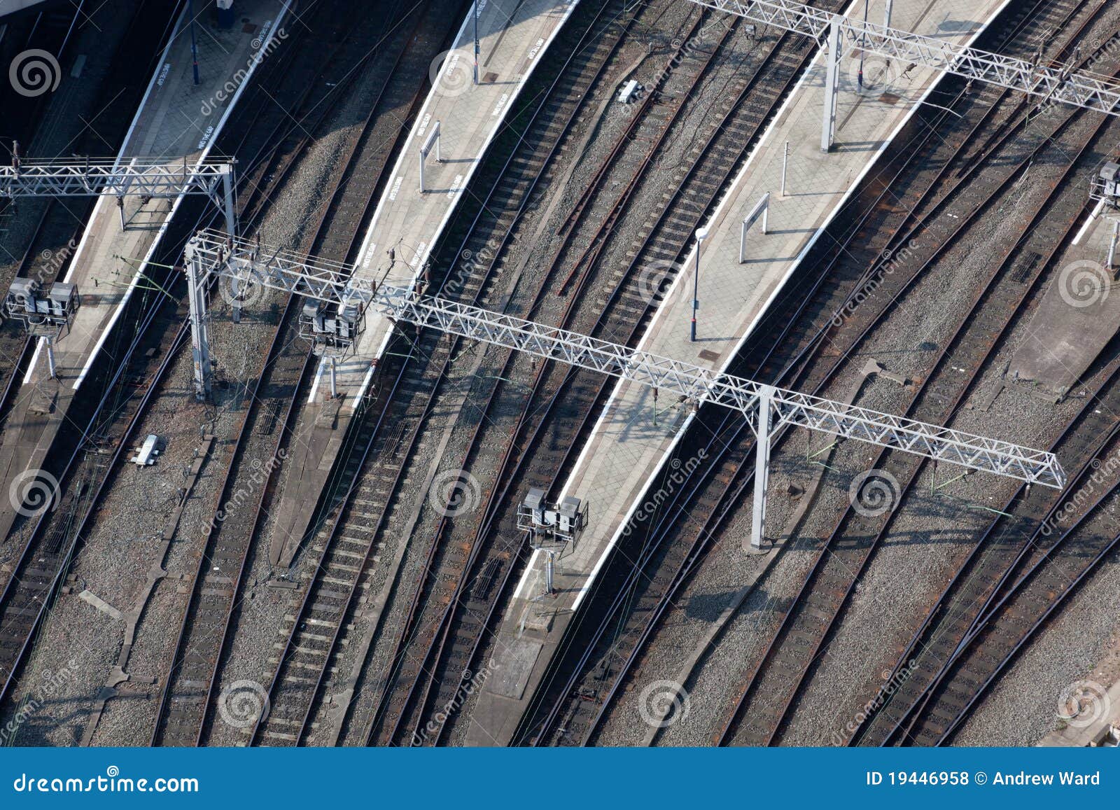 Railway Track Viewed from Above Stock Photo - Image of march ...