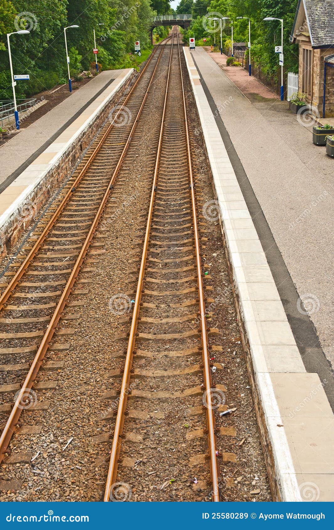 The railway tracks stock image. Image of trail, highlands - 25580289
