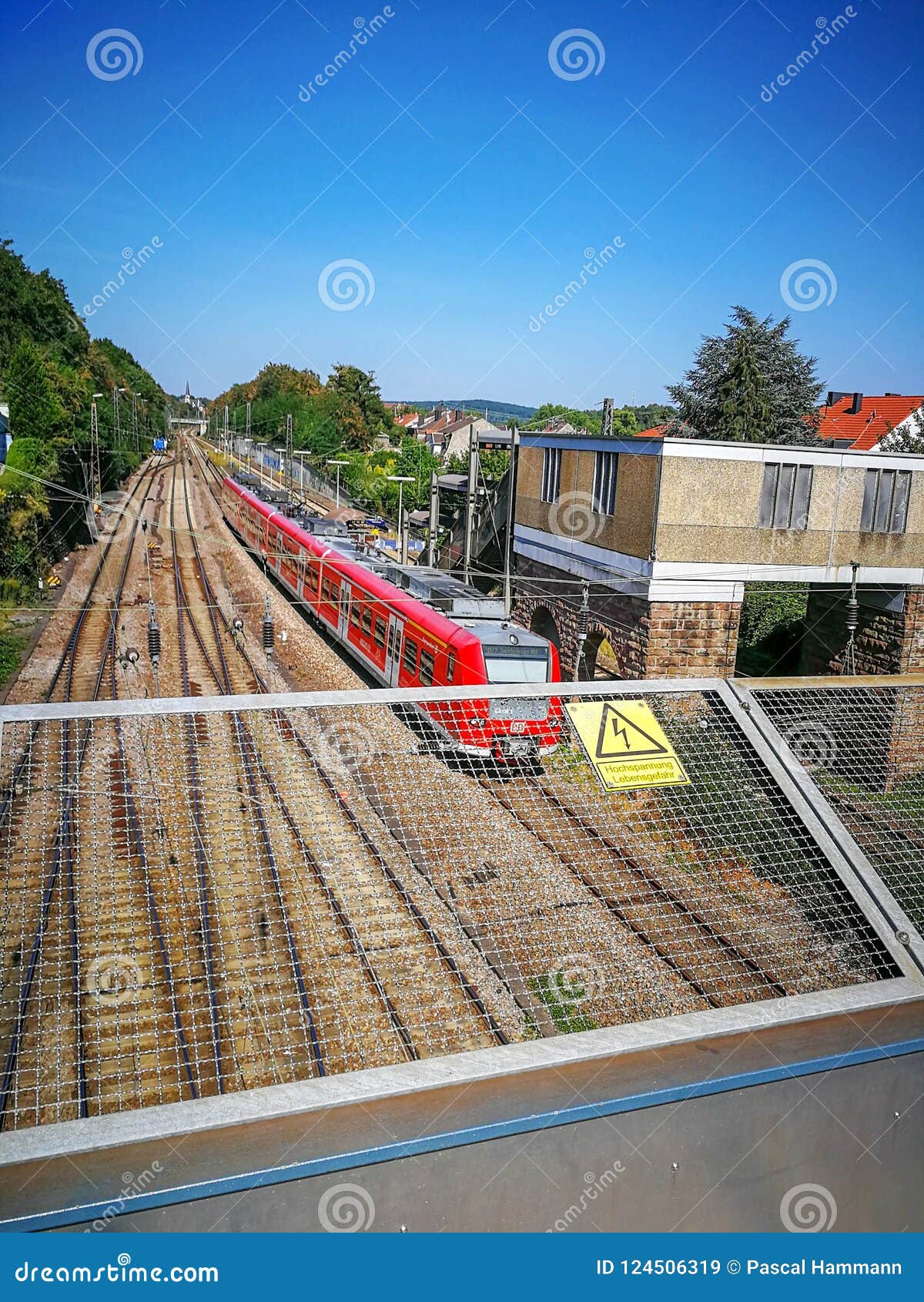 Railway Tracks stock image. Image of platform, station - 124506319