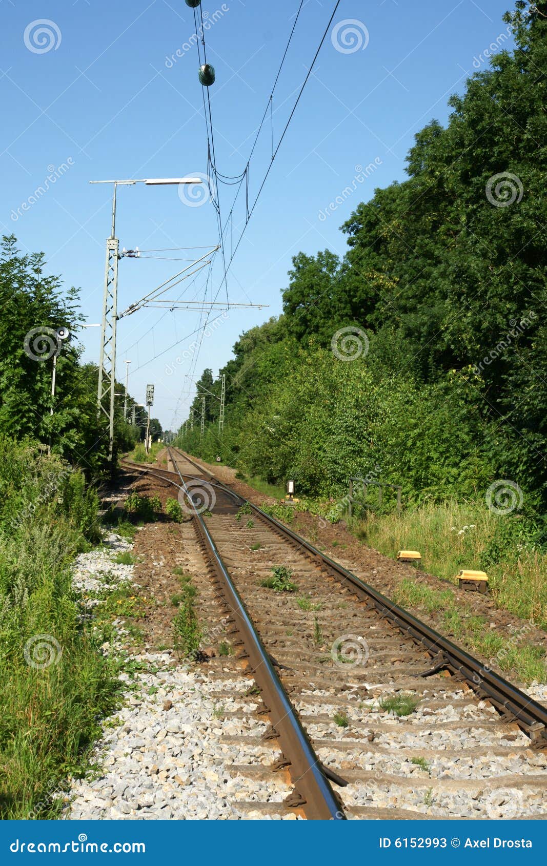 Railway Tracks in Countryside Stock Image - Image of details, rural ...