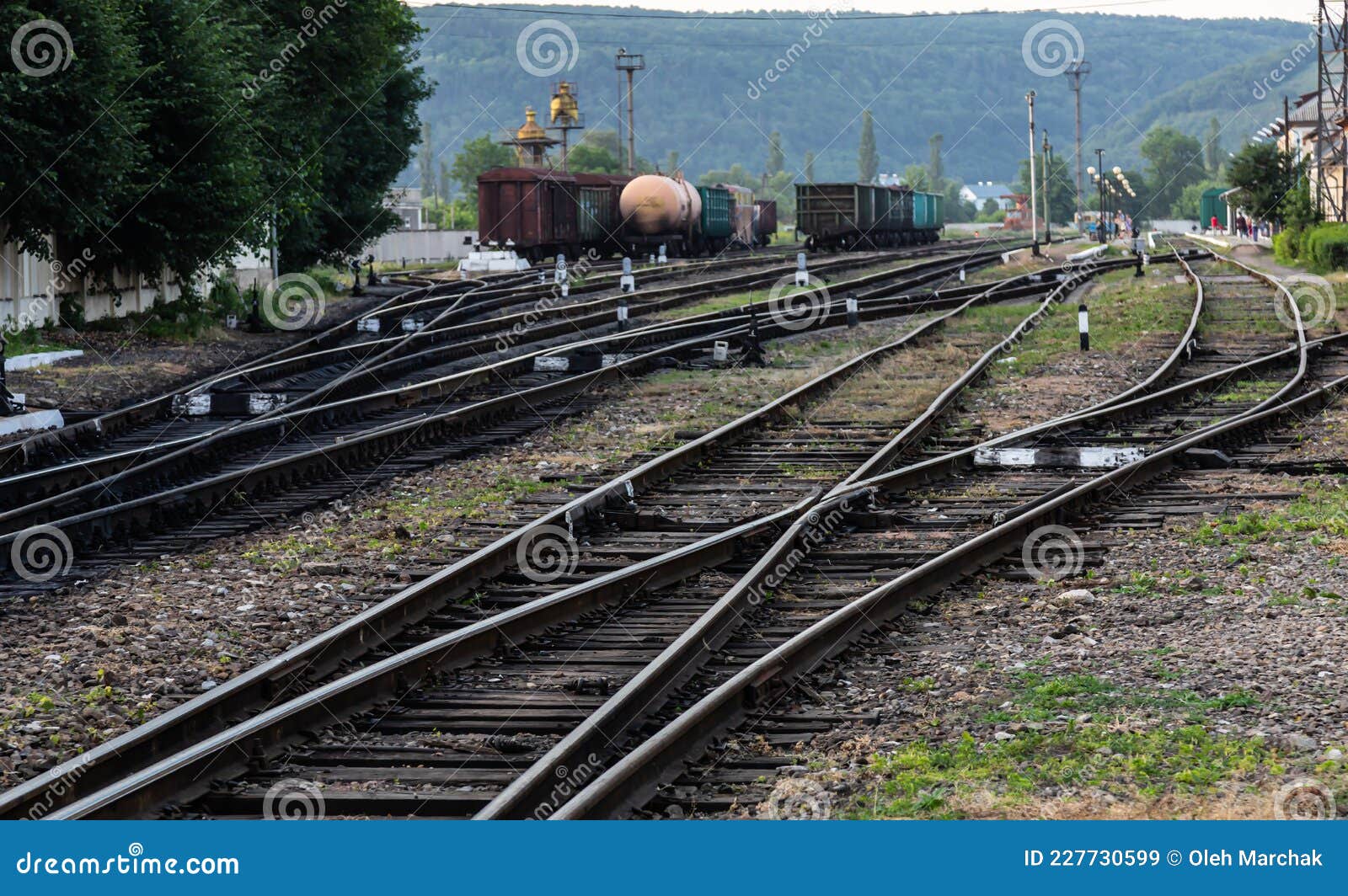 Railway Tracks in Front of the Train Stock Image - Image of journey ...