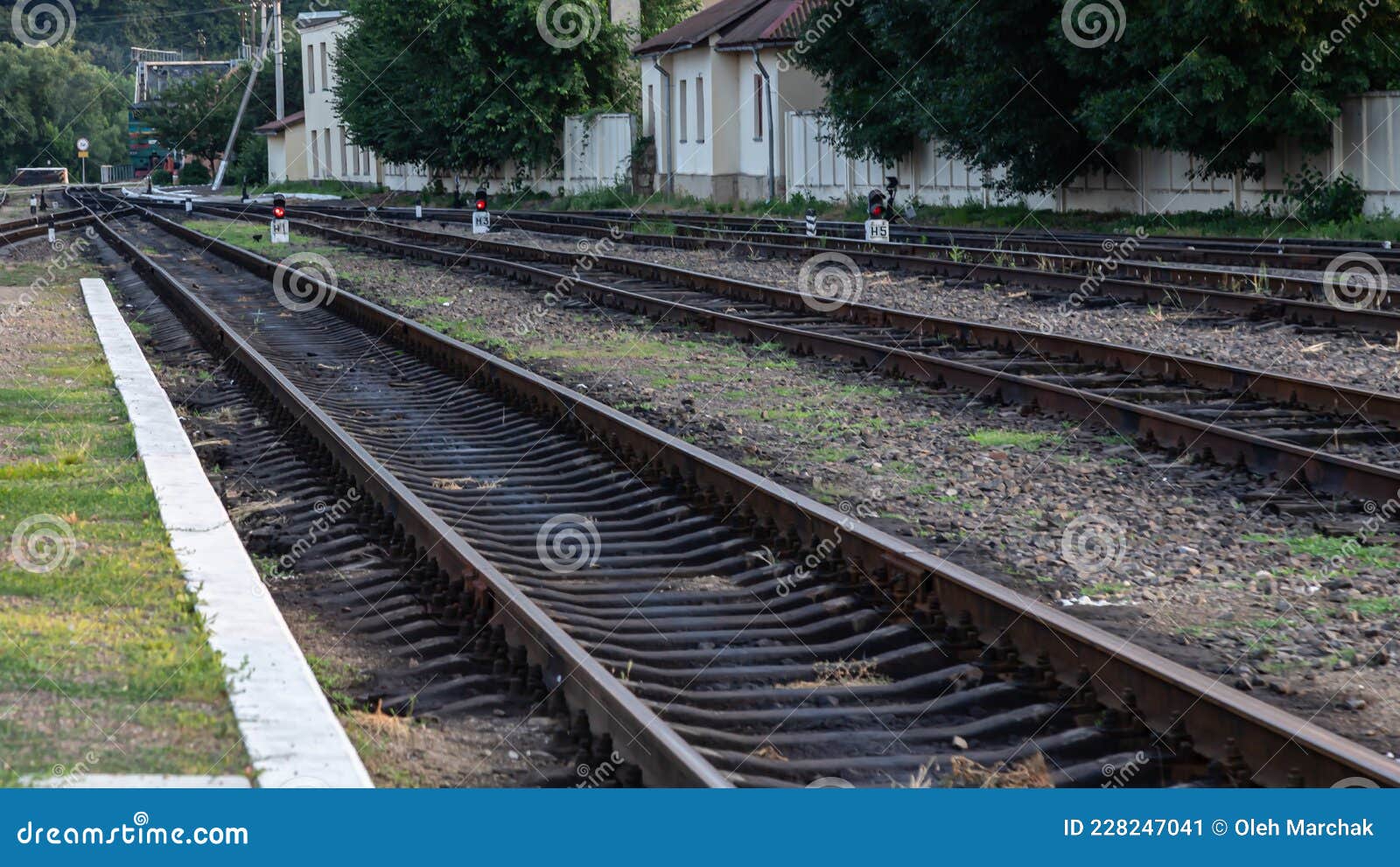 Railway Tracks in Front of the Train Stock Image - Image of path, front ...
