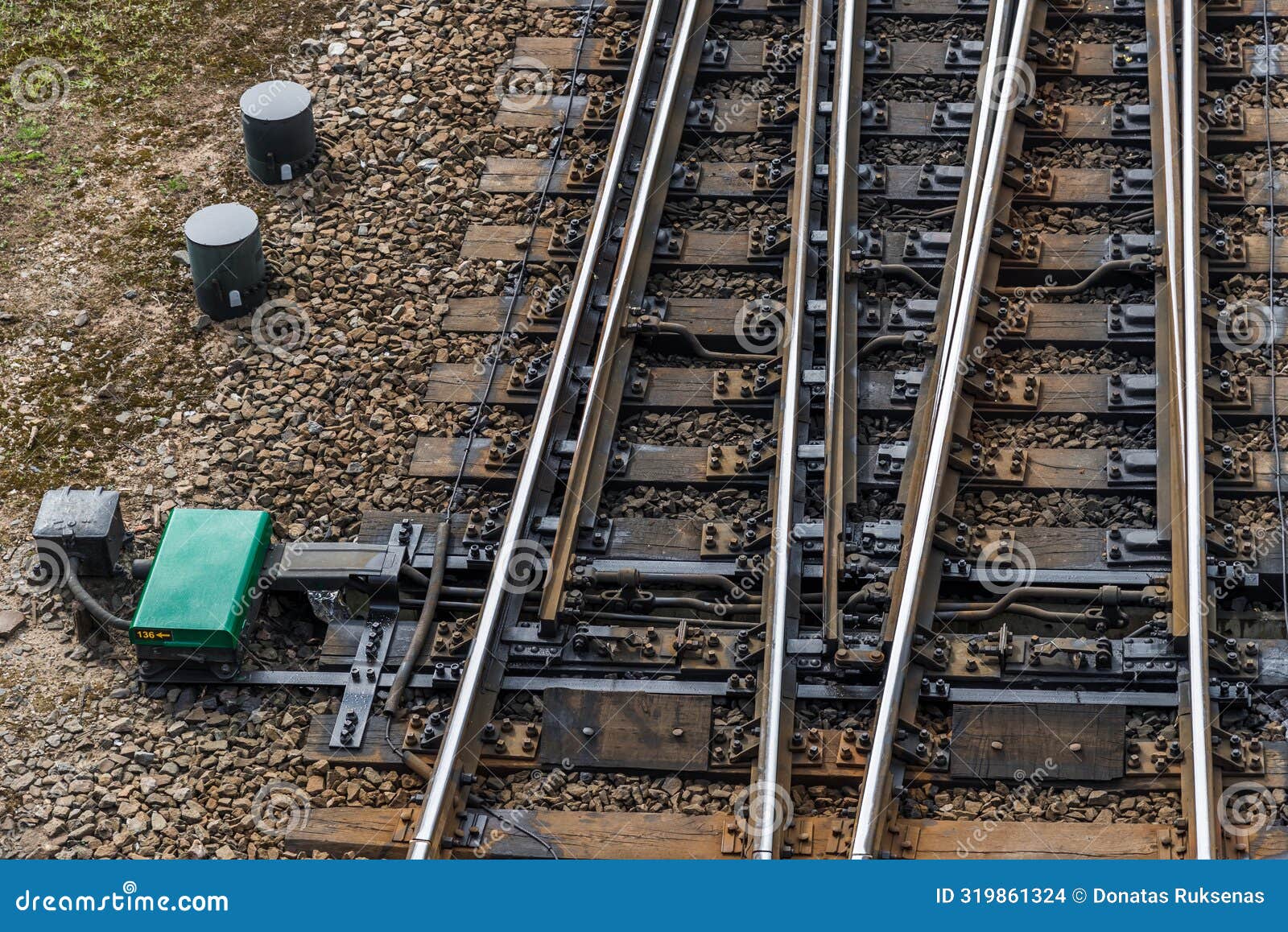 Railway Tracks Junction stock photo. Image of train - 319861324