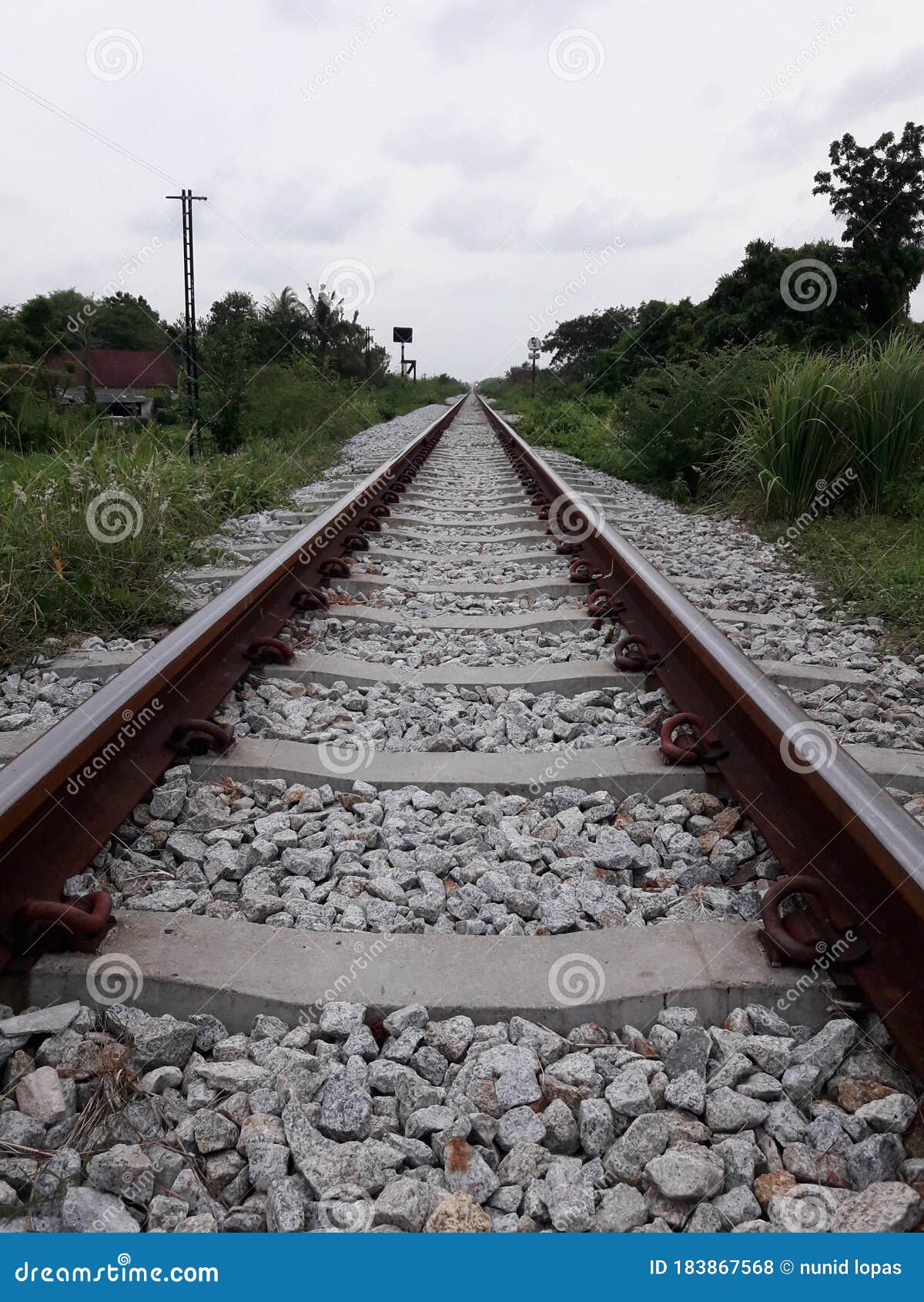 Railway Tracks Long Transportation Routes Stock Photo - Image of ...