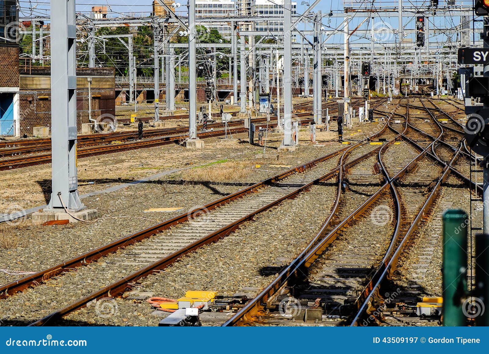 Railway Tracks and Network Infrastructure Stock Image - Image of steel ...