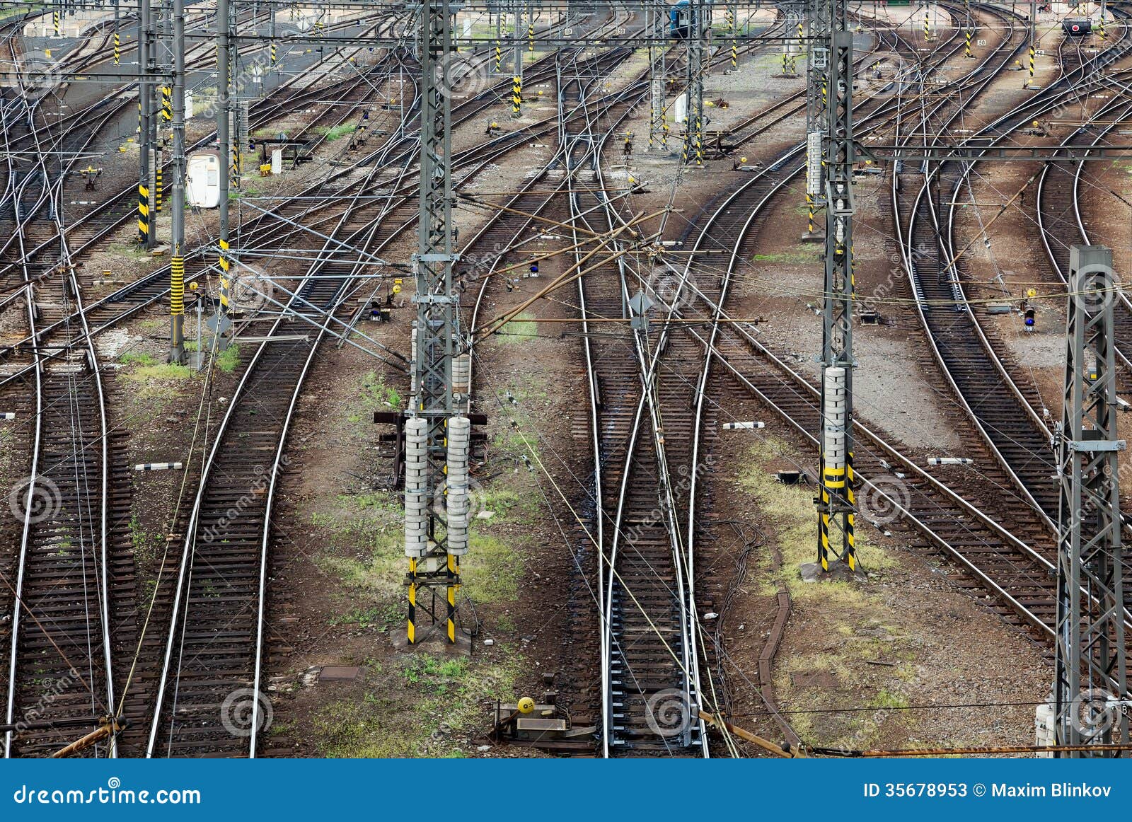 Railway tracks stock image. Image of praha, line, crossroad - 35678953