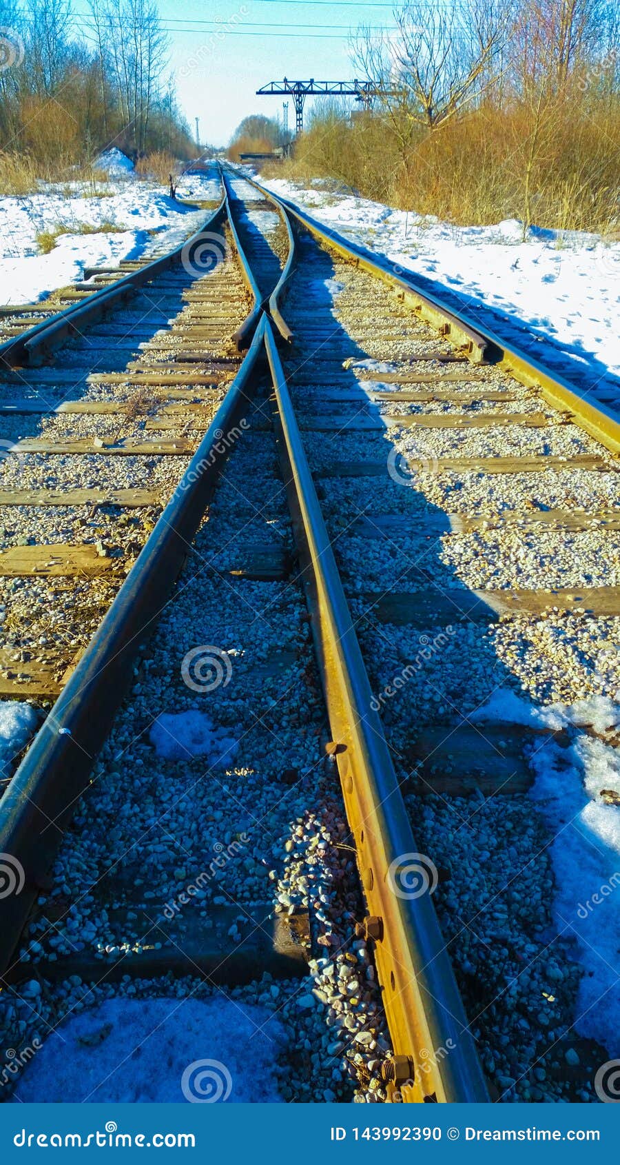 Railway Tracks, Rails Running Away into the Distance Stock Photo ...