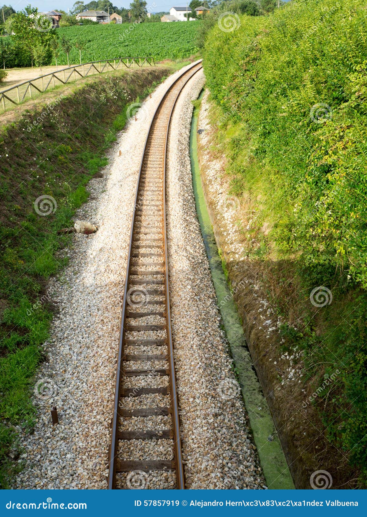 Railway Tracks in a Rural Scene Stock Image - Image of journey, tracks ...
