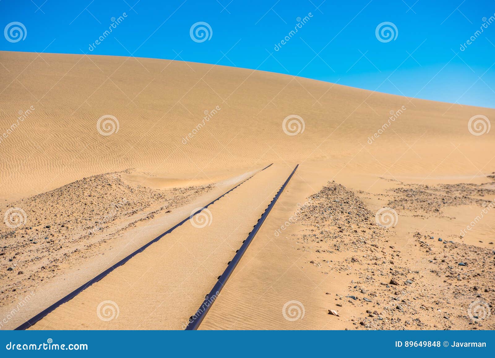 Railway Tracks after Sand Storm, Namibia Stock Photo - Image of arid ...