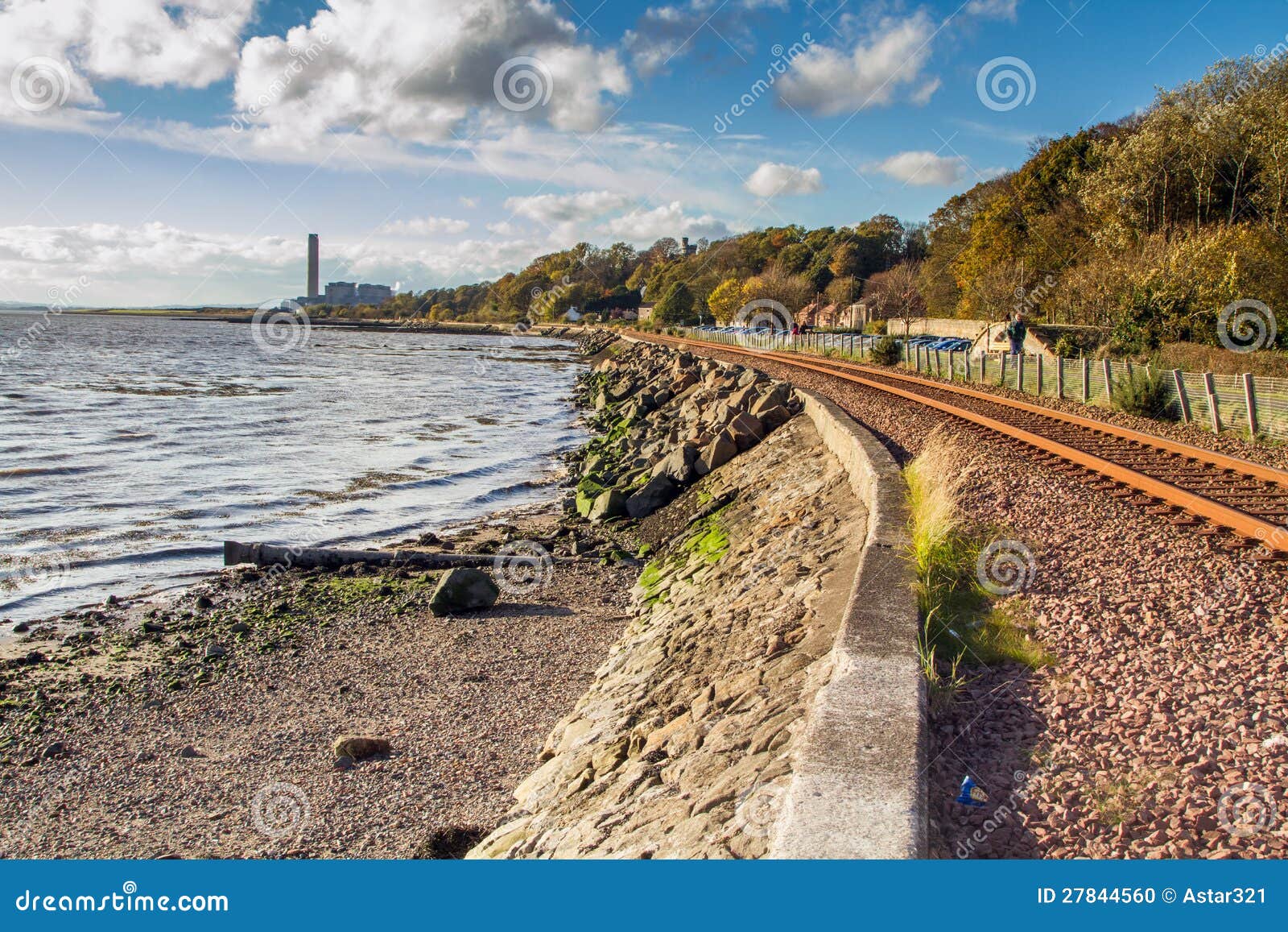 Railway tracks by the sea stock photo. Image of destination - 27844560