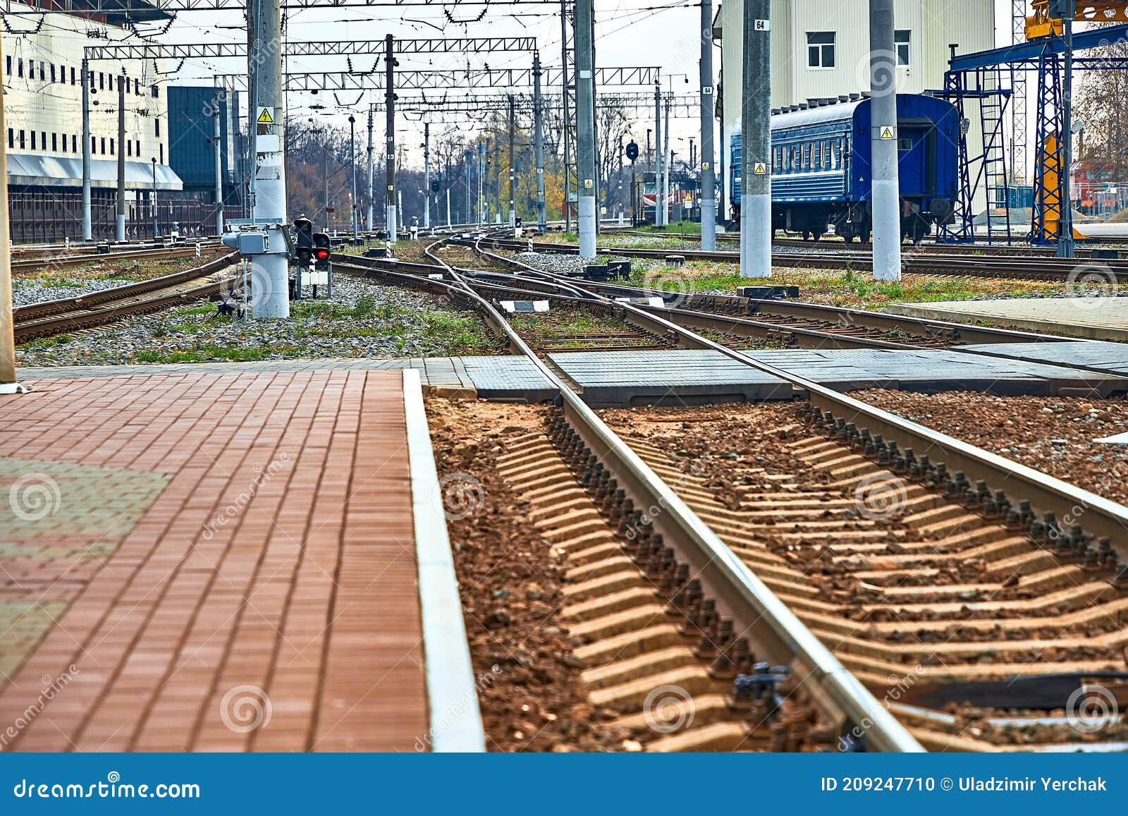 The Railway Tracks Split To Join the Next Series of Parallel Tracks ...