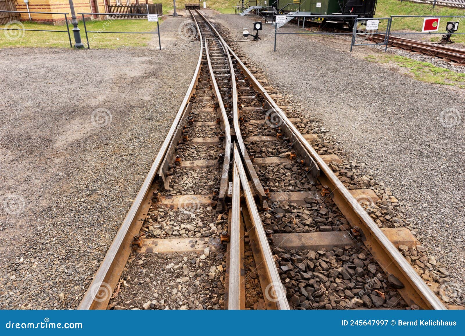 Switch On Narrow-gauge Railway Royalty-Free Stock Image | CartoonDealer ...