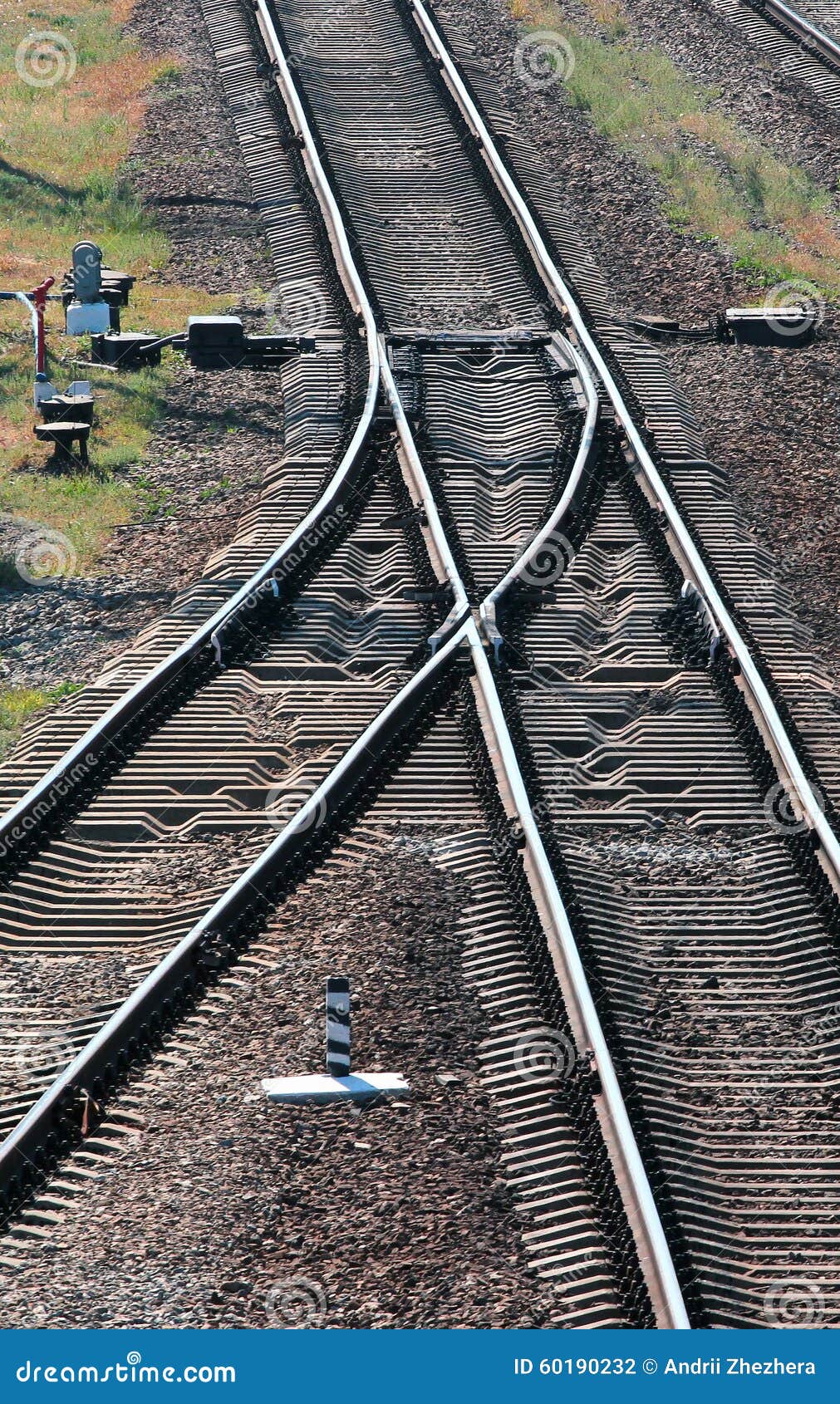 Railway tracks switch stock photo. Image of path, network - 60190232
