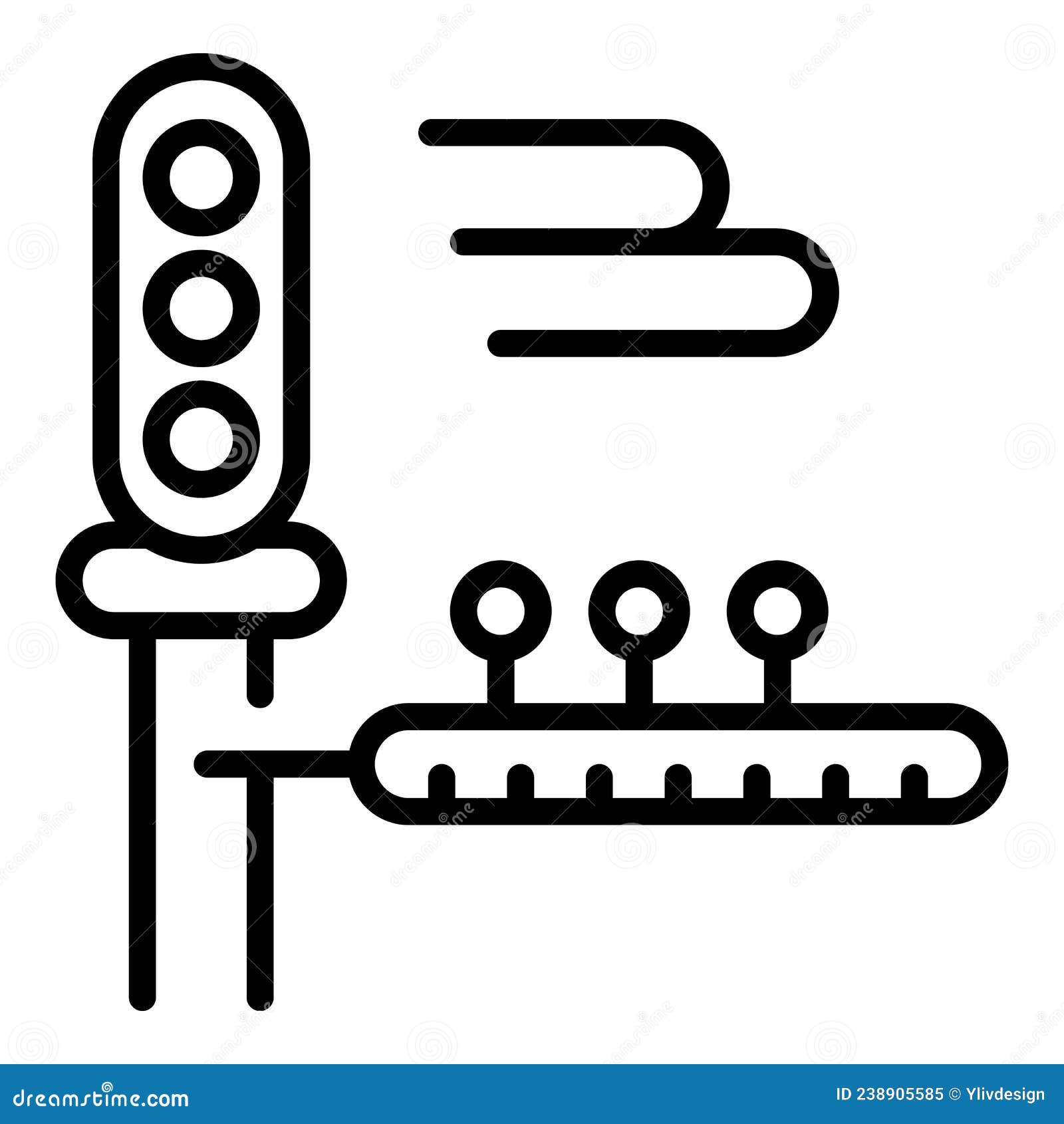 Railway Traffic Lights Icon Outline Vector. Rail Train Royalty-Free ...