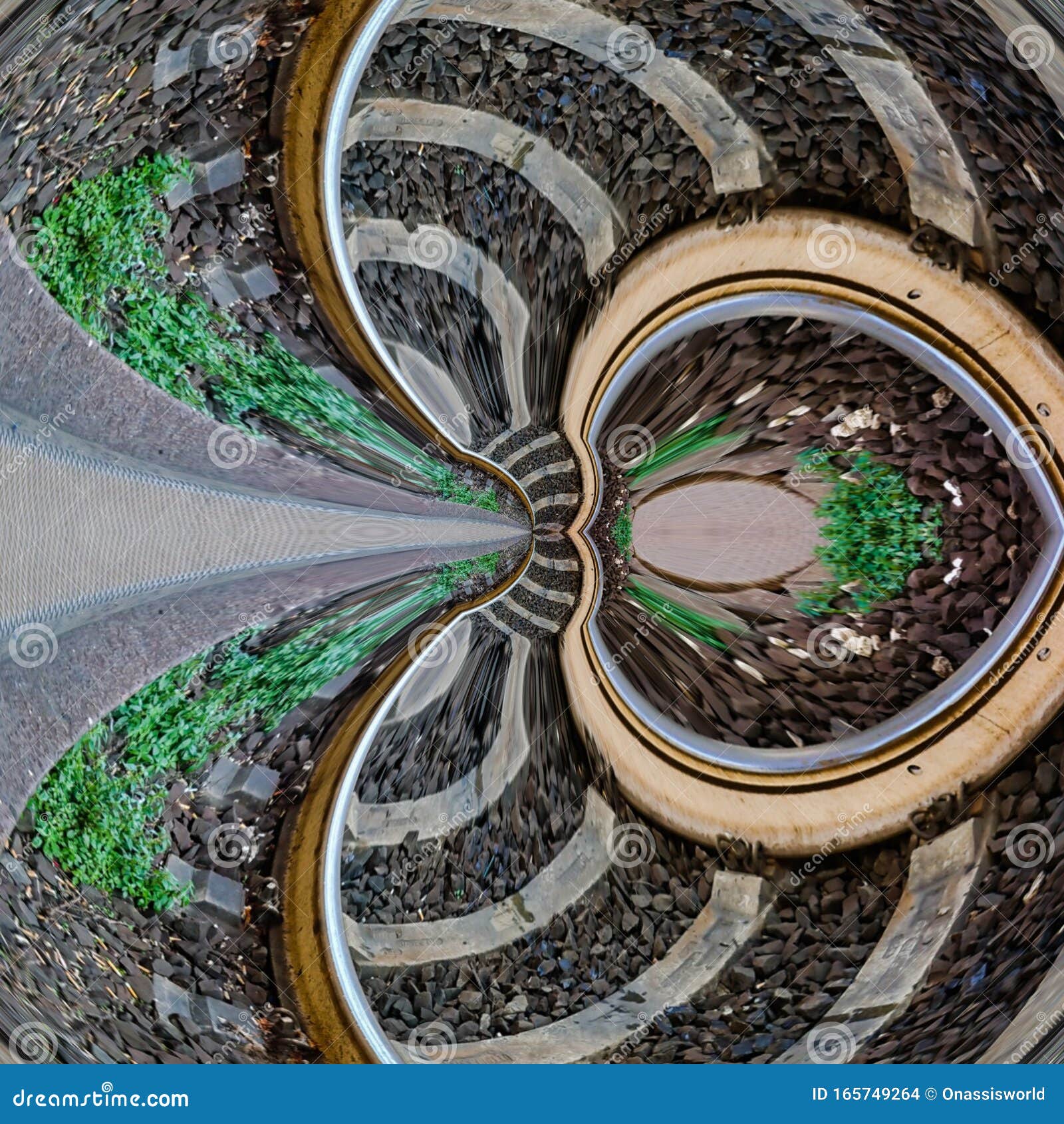 Railway Train Lines Abstract Art Painting Stock Photo - Image of ...