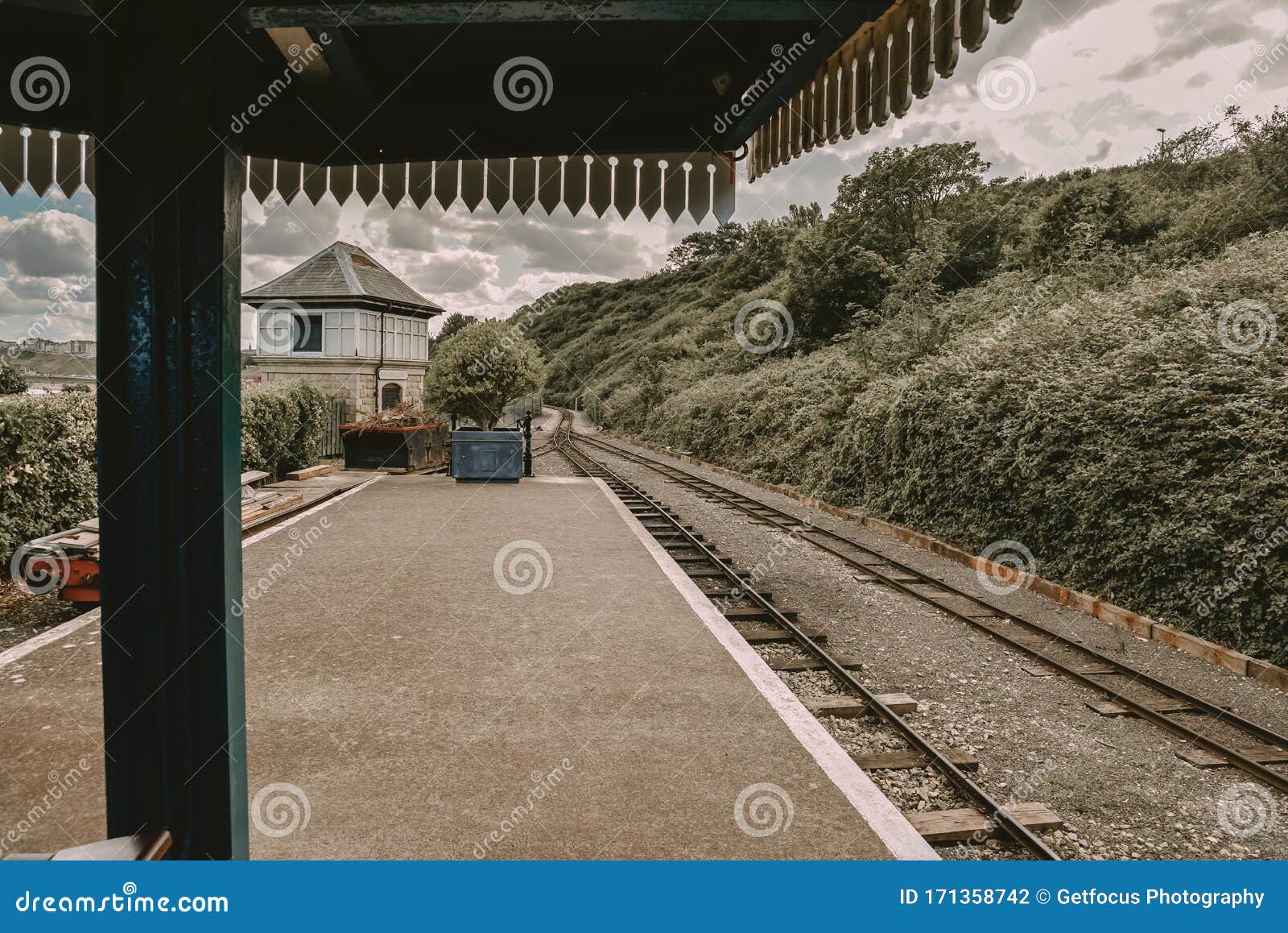 Railway train platform stock photo. Image of ticket - 171358742