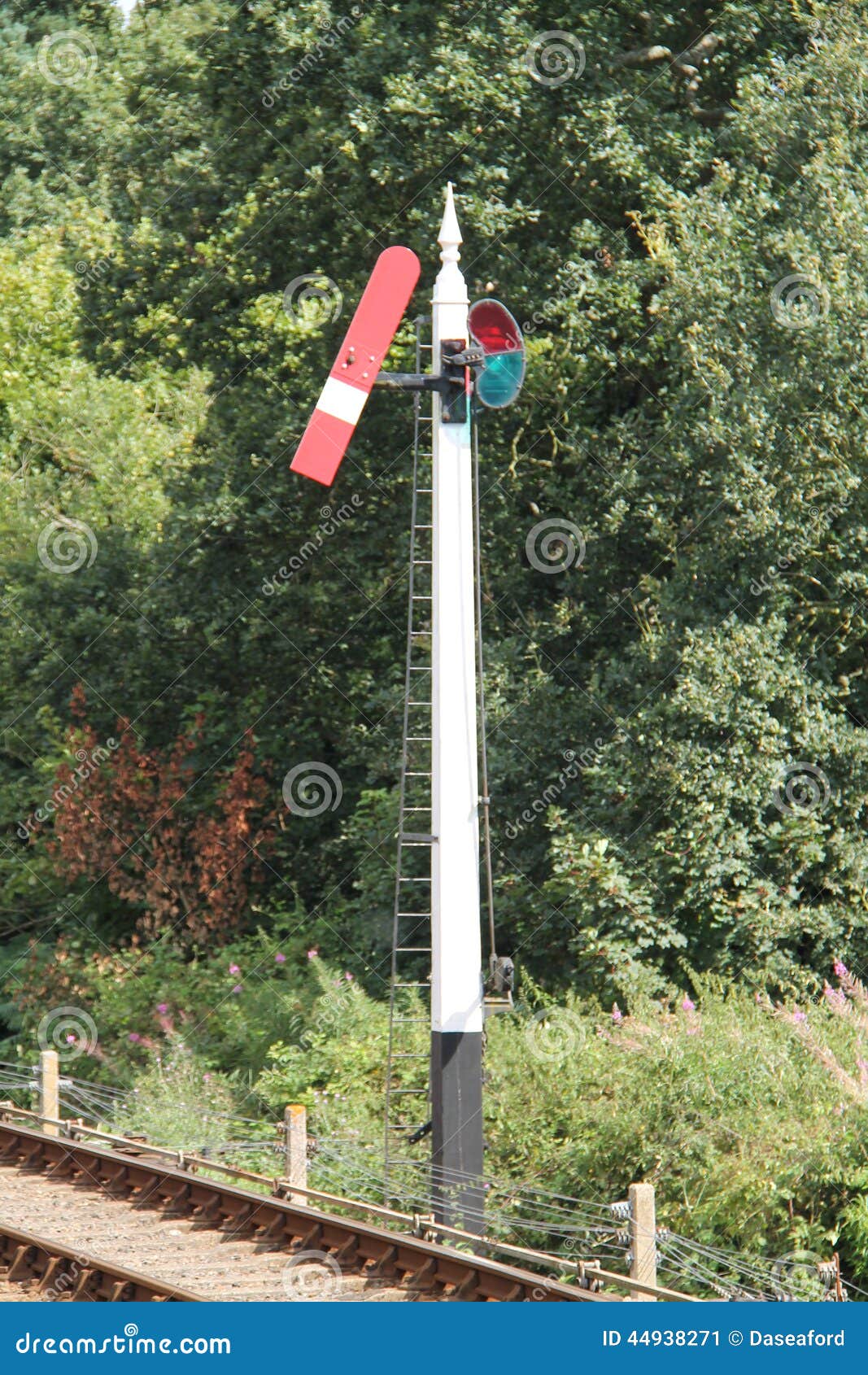 Railway Train Signal. stock image. Image of warning, post - 44938271