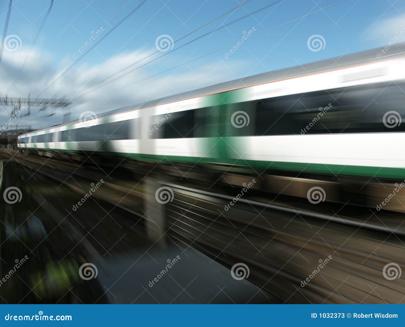 Railway train at speed stock image. Image of railway, commute - 1032373