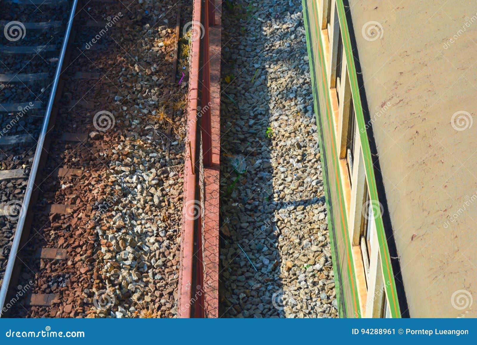 Railway and Train on Top View Stock Image - Image of road, path: 94288961