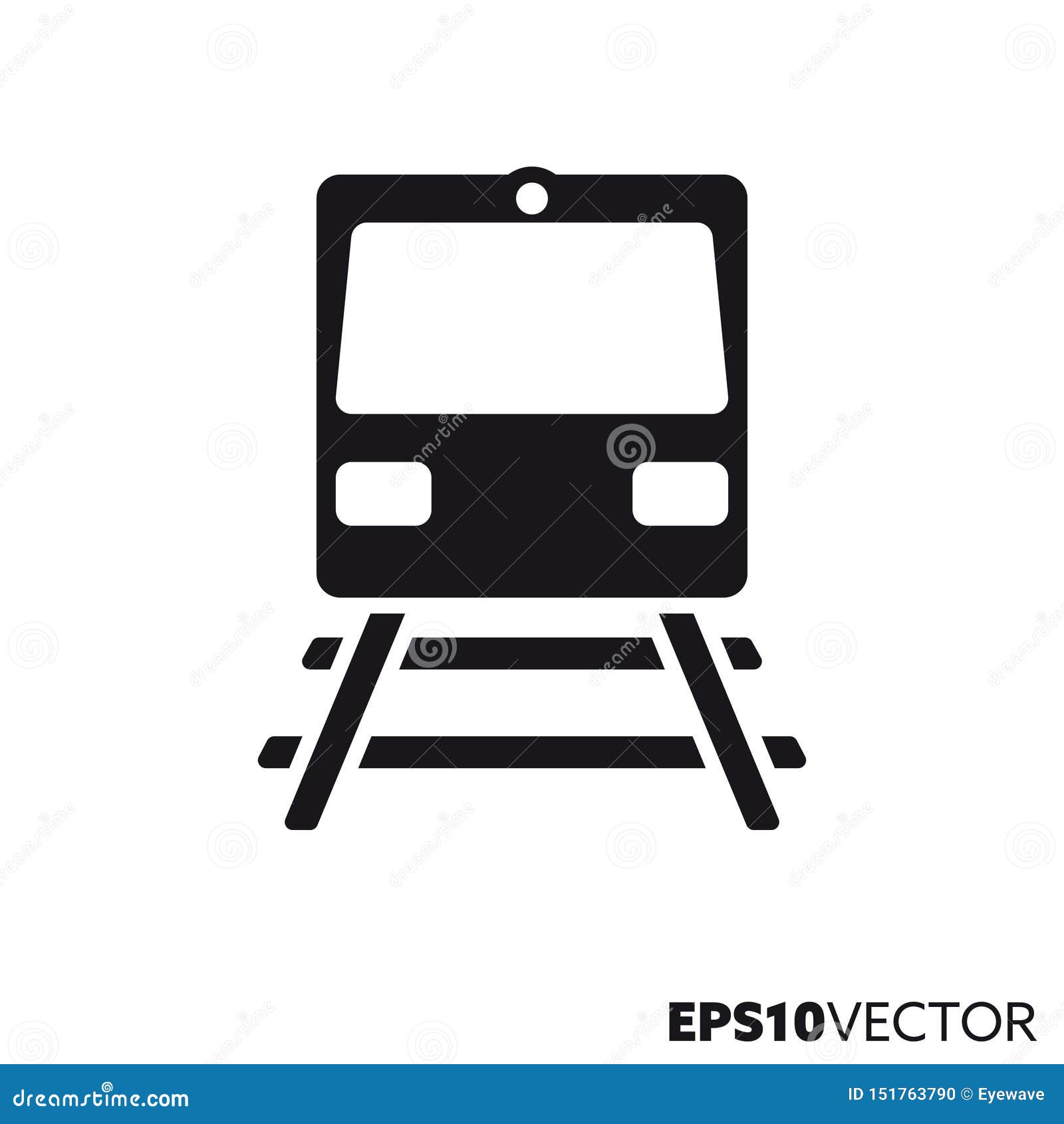 Railway Train Vector Glyph Icon Stock Vector - Illustration of train ...