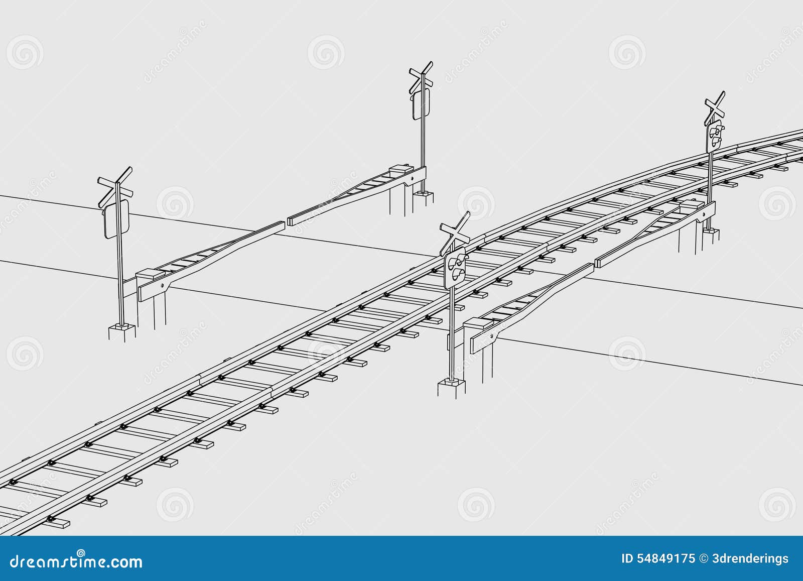 Railway (transport) stock illustration. Illustration of rail - 54849175