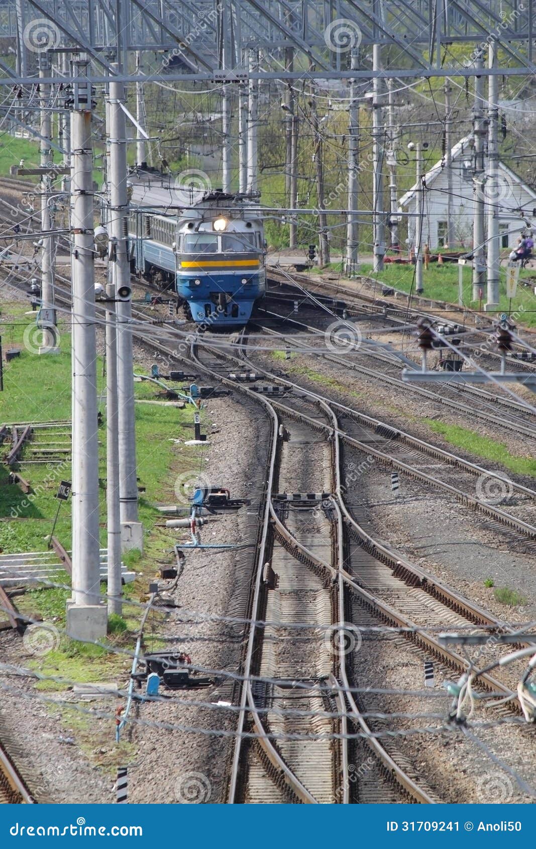 Railway Transport Interchange Stock Image - Image of gravel, voyage ...