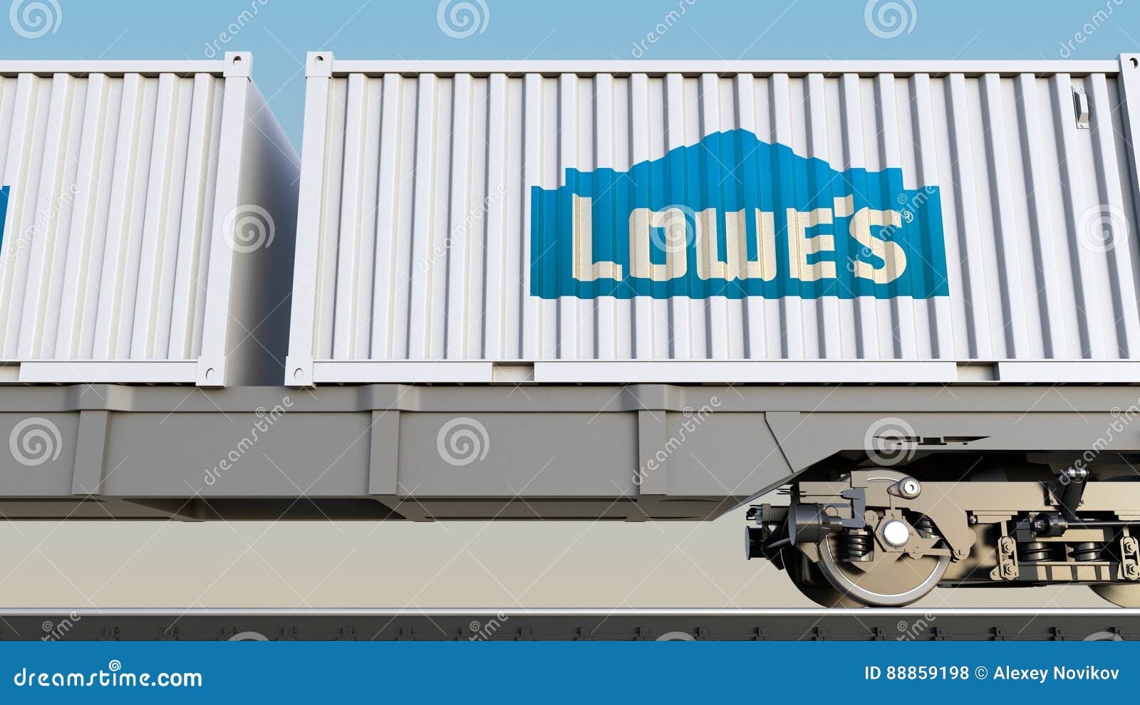 Railway Transportation Of Containers With Hyundai Motor Company Logo ...