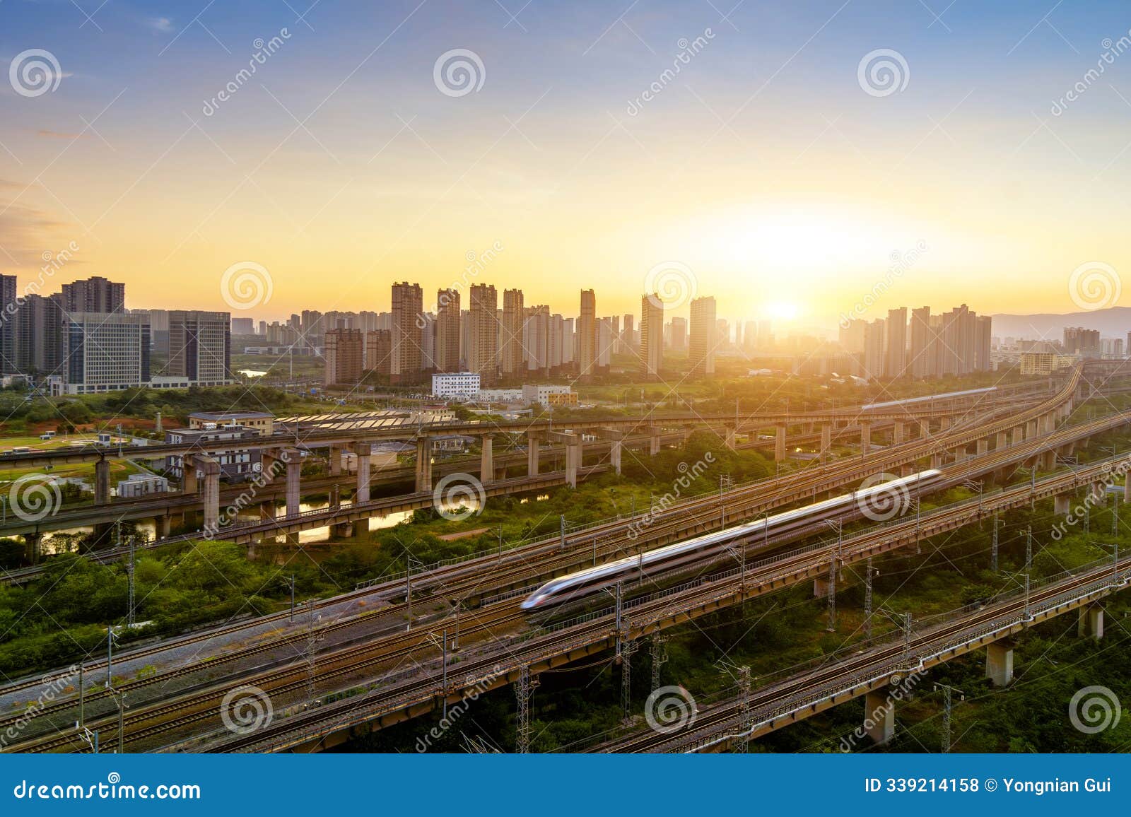 Railway transportation hub stock photo. Image of electricity - 339214158