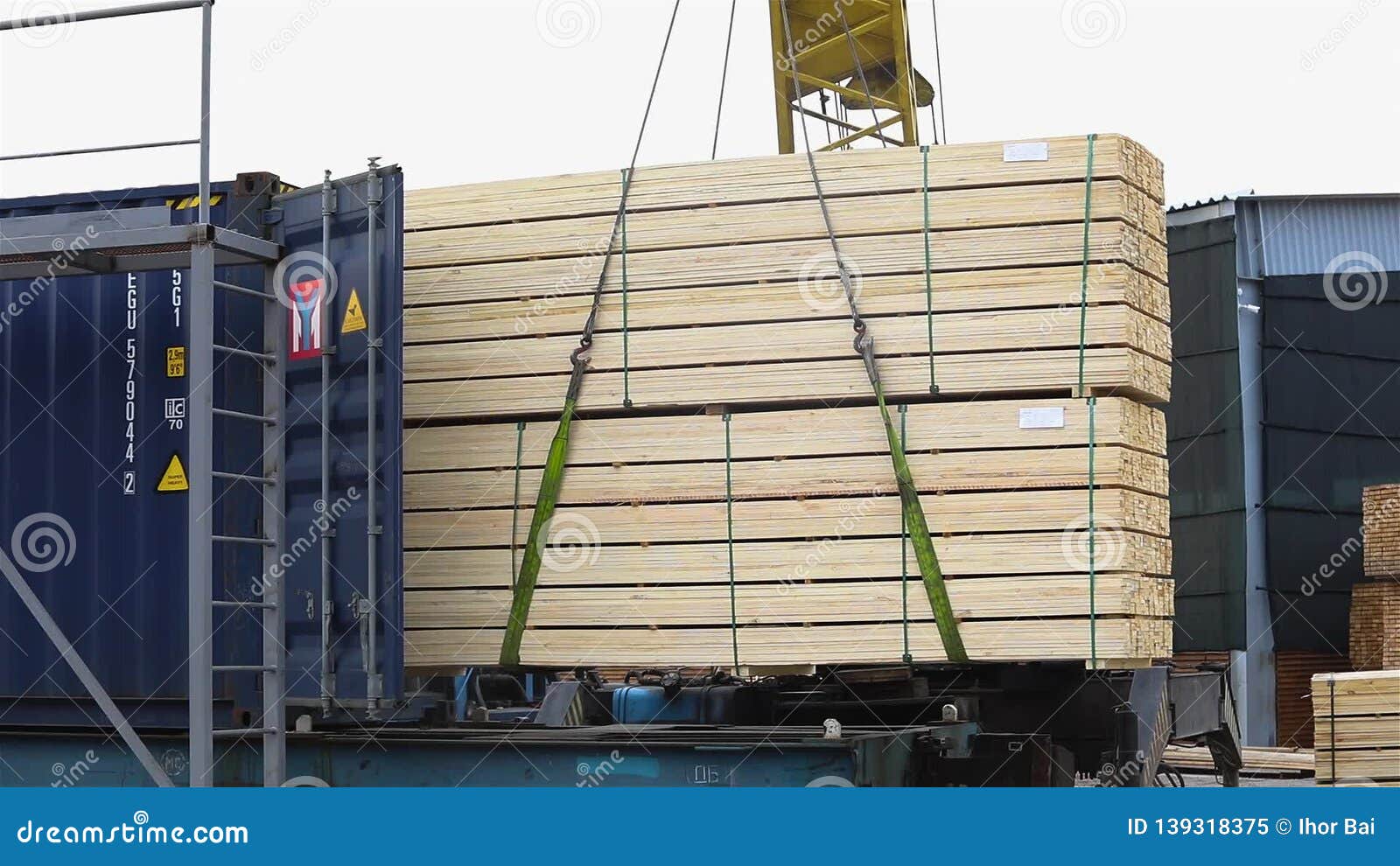 Railway Transportation, Loading of a Railway Carriage by Cargo, Man ...