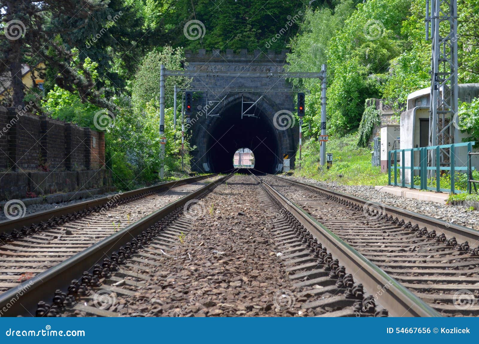 Tunnel Entry Acces Locked With Metal Gates Royalty-Free Stock Photo ...