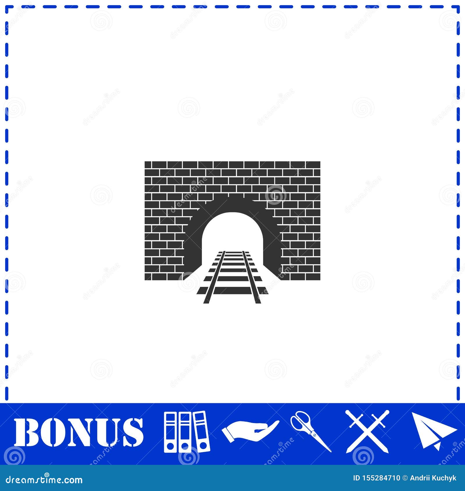 Railway tunnel icon flat stock vector. Illustration of brick - 155284710 Railway tunnel icon flat stock vector. Illustration of brick - 155284710