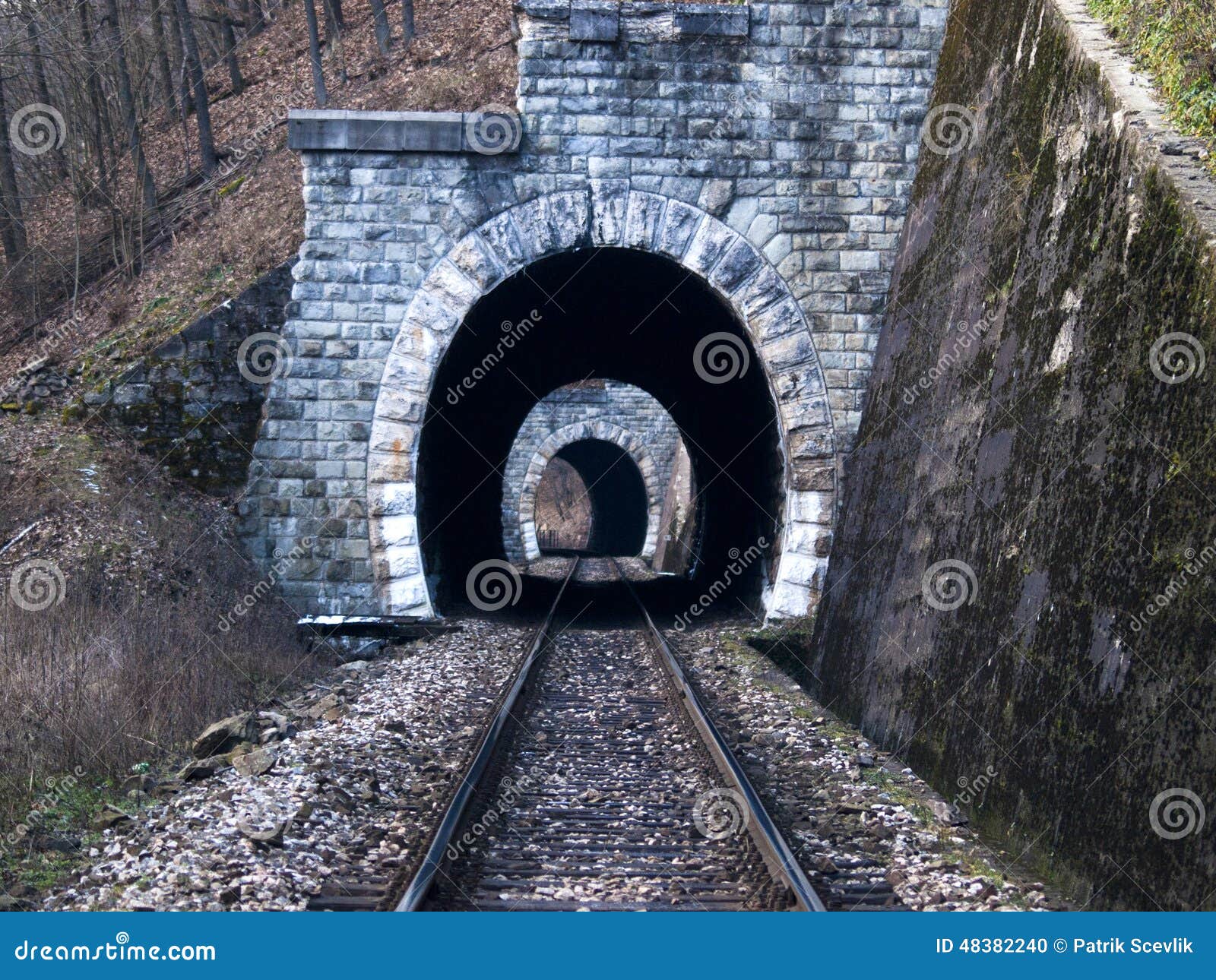 Railway Tunnels before Train Stock Photo - Image of railway, tunnel ...