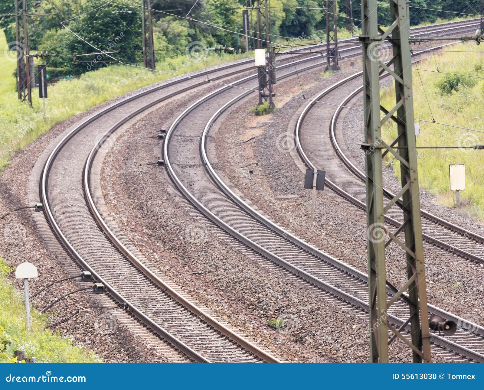 Railway turn stock photo. Image of track, tracks, copyspace - 55613030