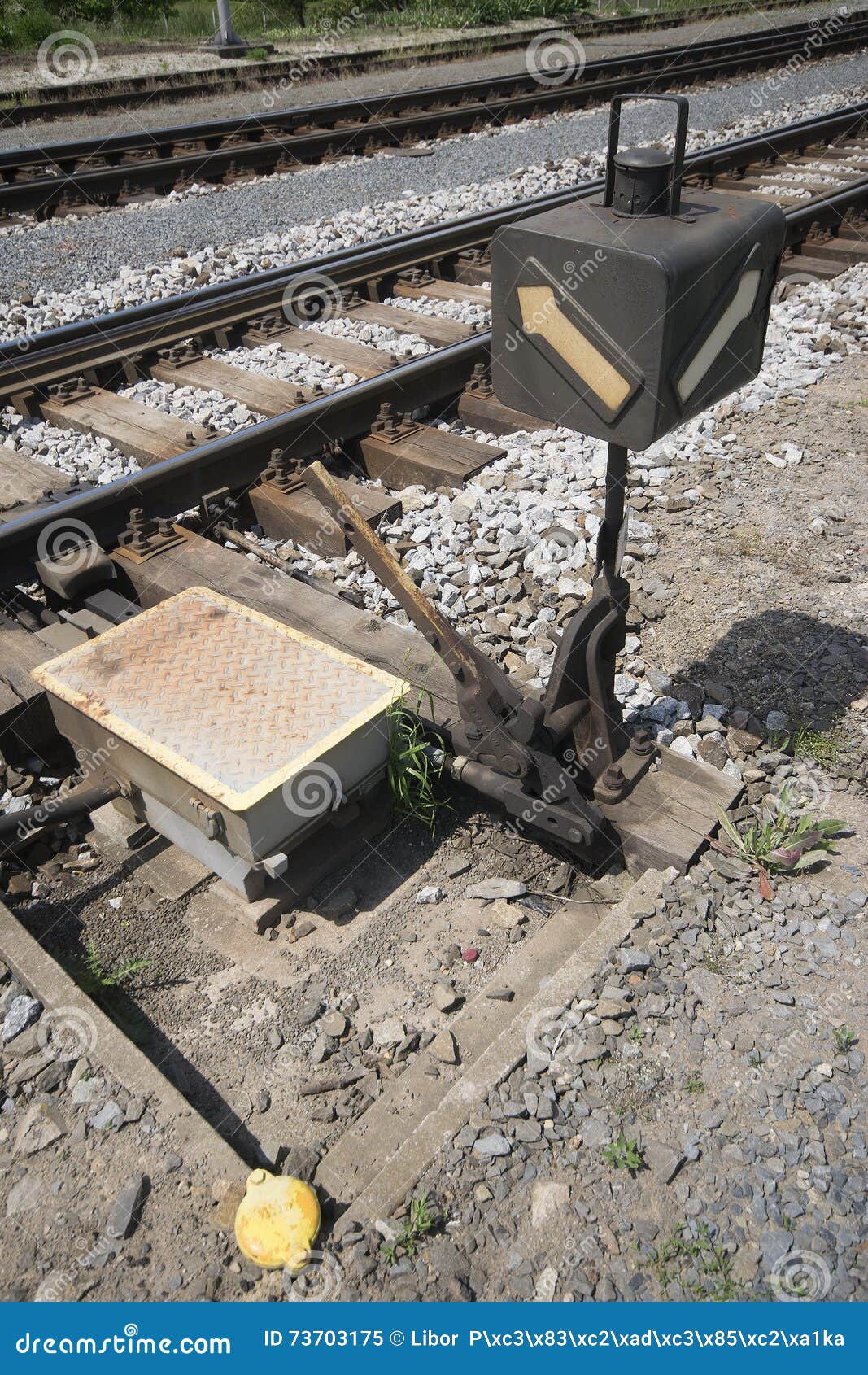 Railway turnouts stock image. Image of train, iron, kiev - 73703175