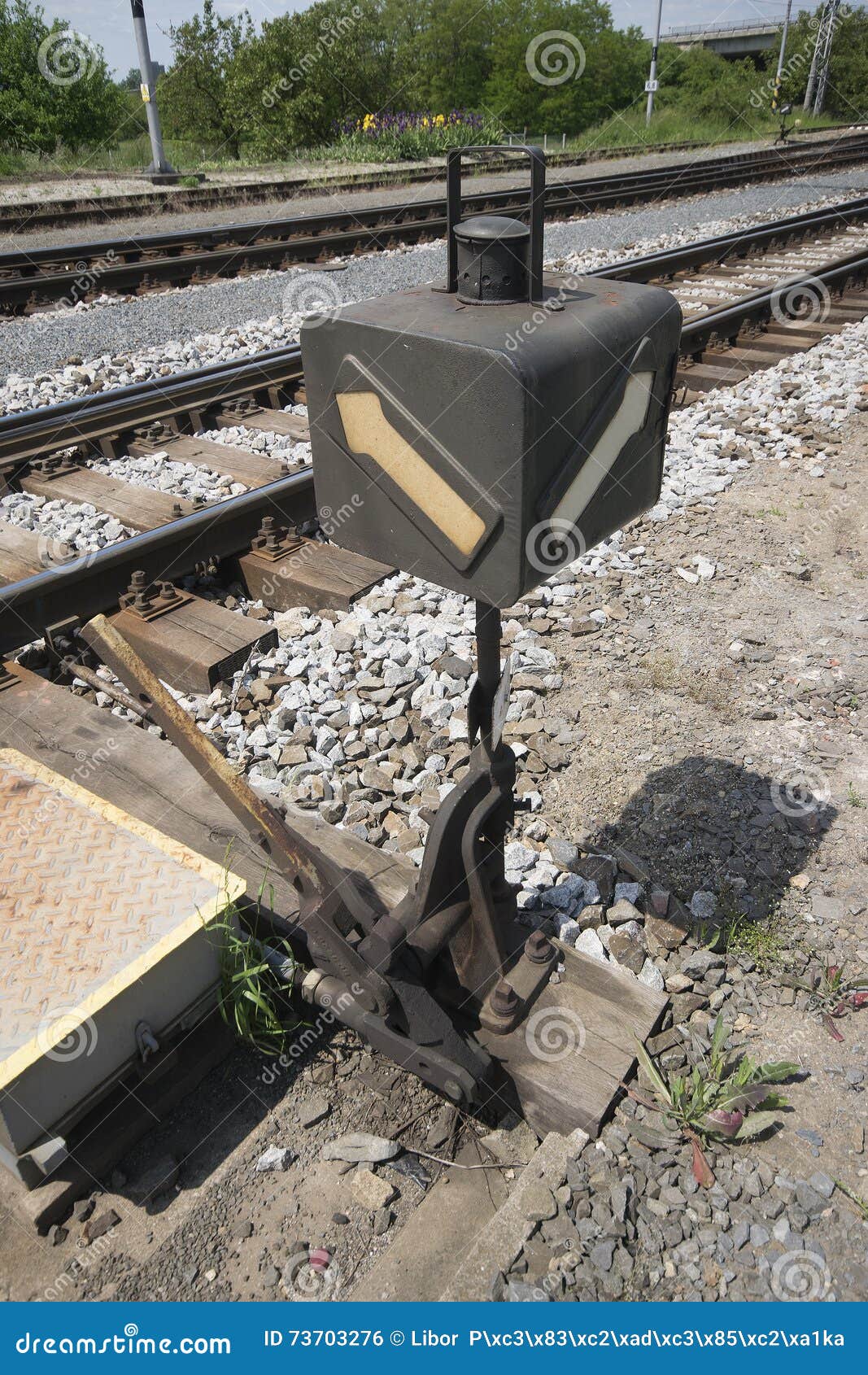 Railway turnouts stock photo. Image of city, railroad - 73703276