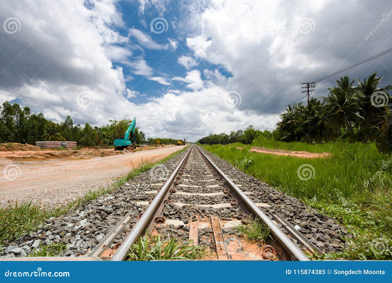 The Railway is Under Construction Stock Image - Image of railroad, road ...