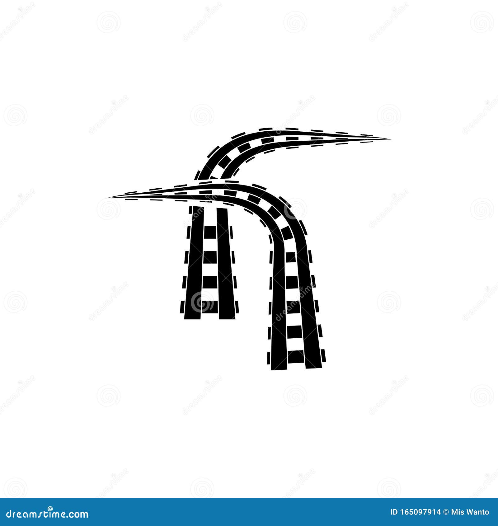 Railway Vector Icon Design Template Illustration Stock Vector ...