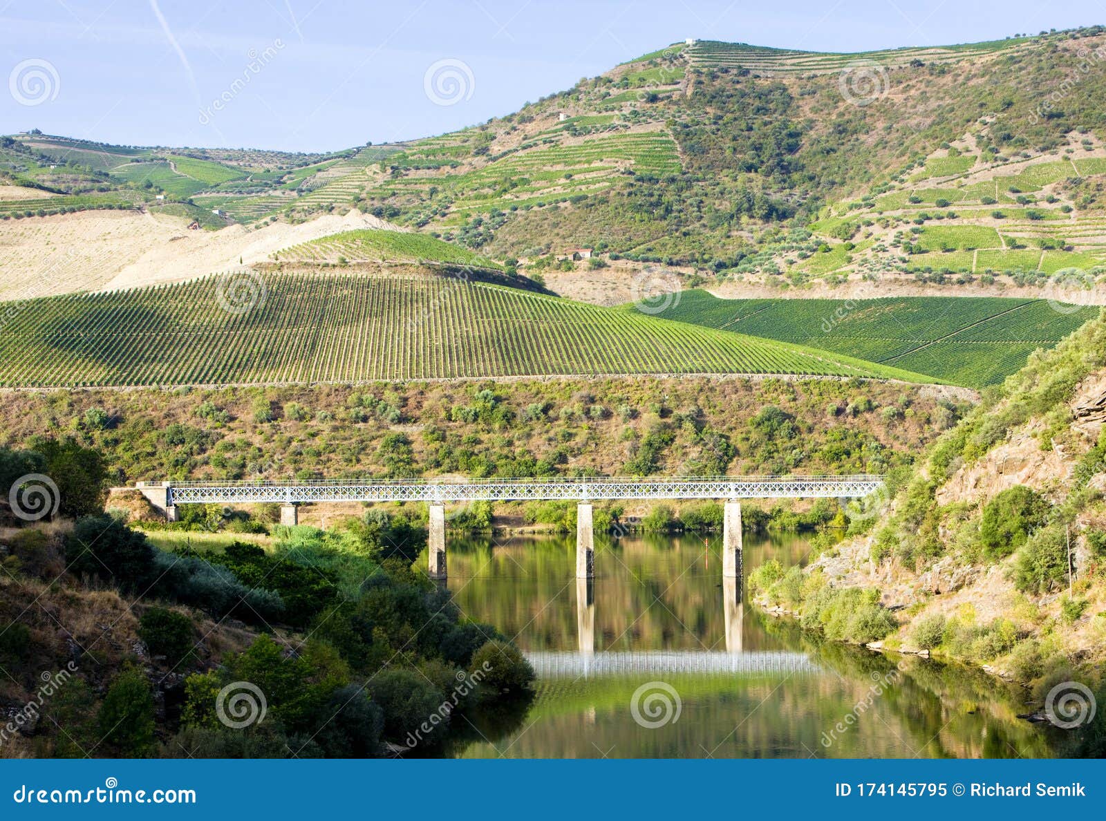 Railway Viaduct in Douro Valley, Portugal Stock Image - Image of ...