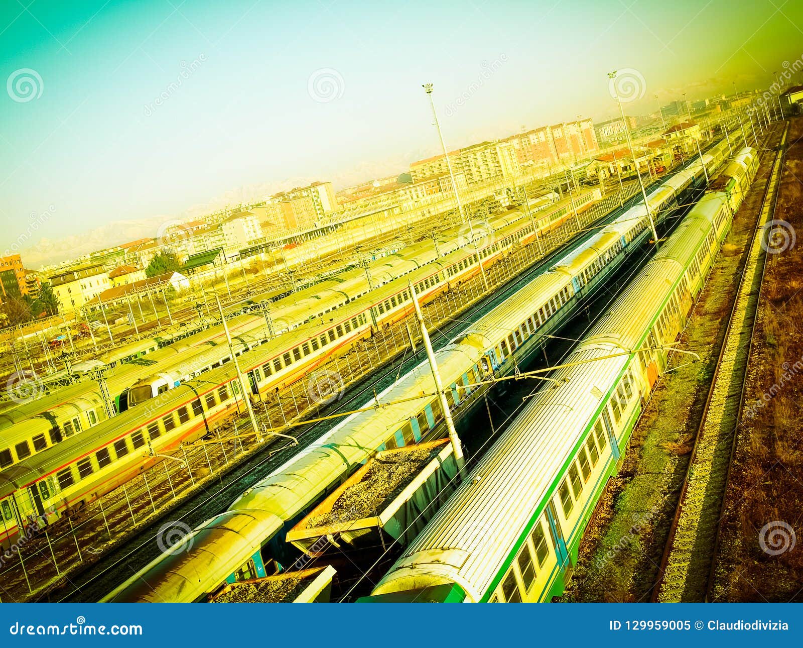 Railway vintage retro stock image. Image of retro, vintage - 129959005