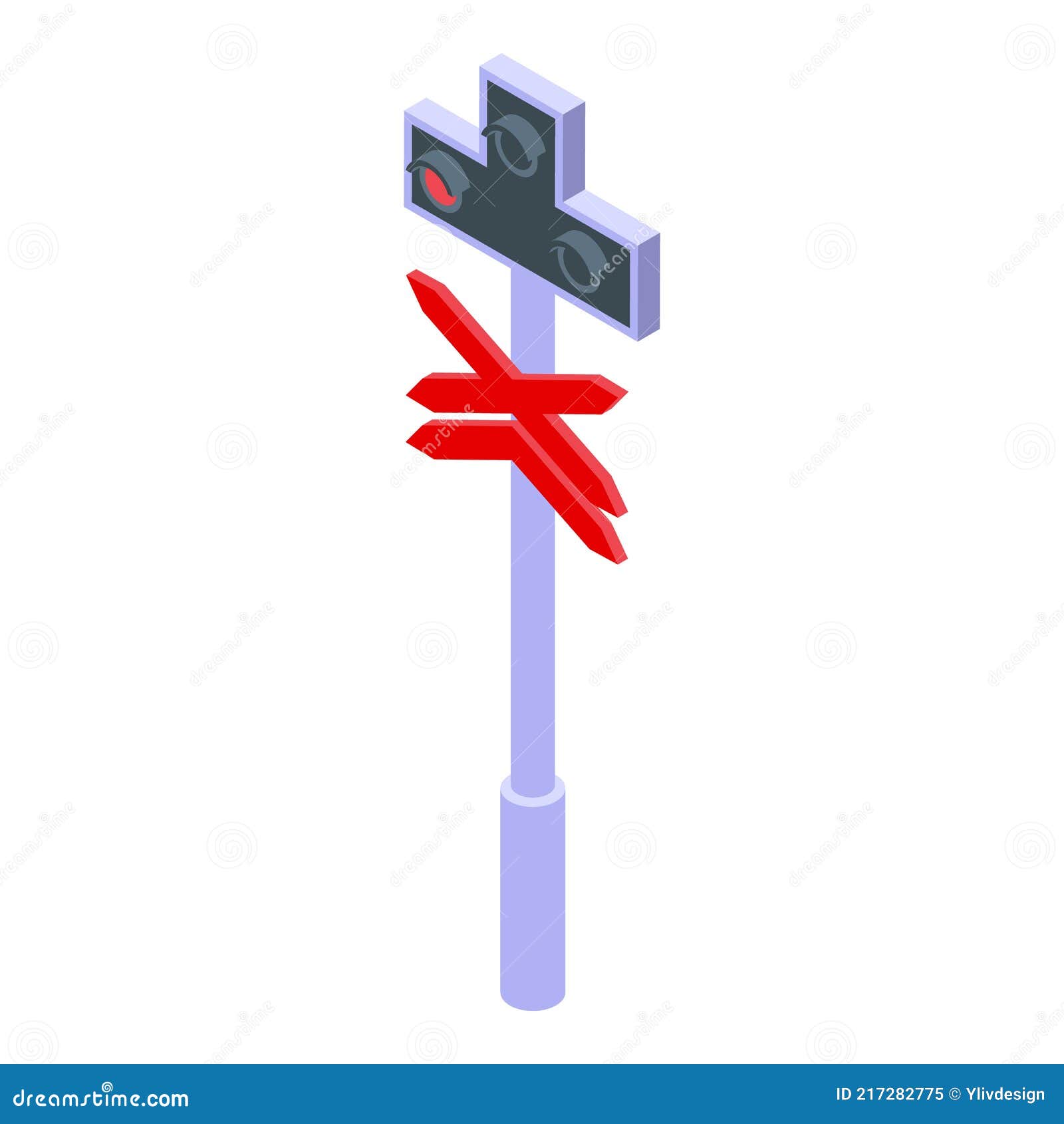 Railway Warning Indicator Icon, Isometric Style Stock Vector ...