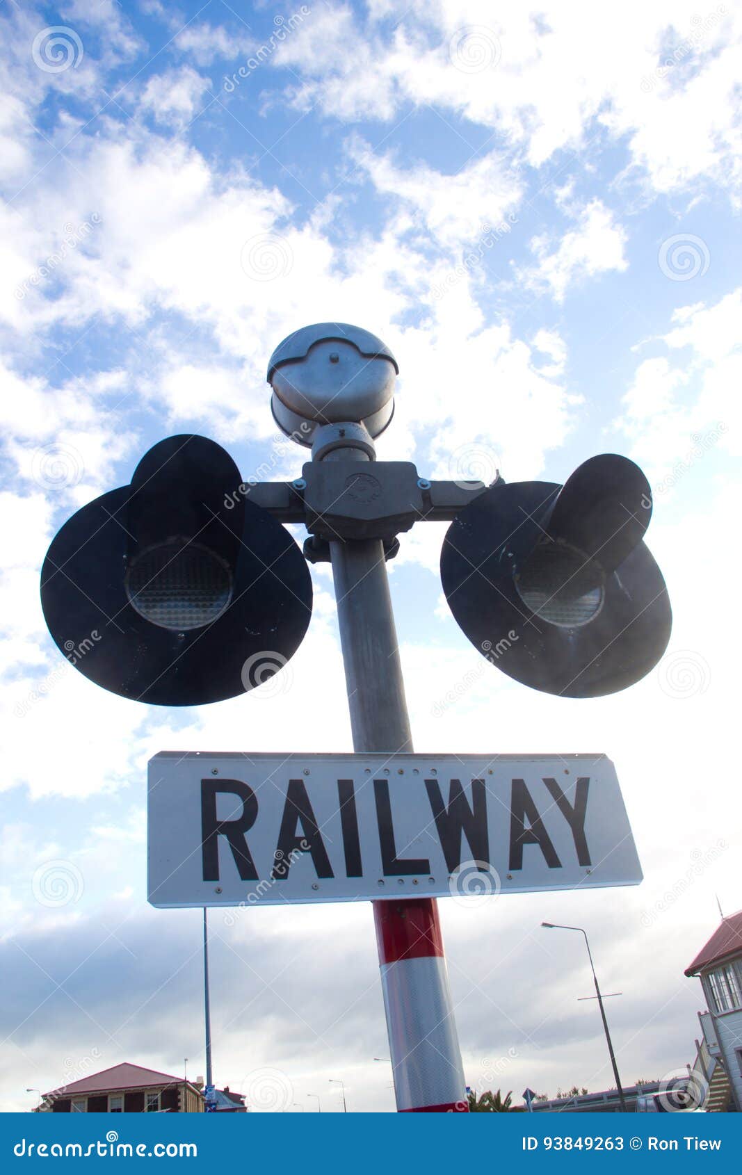 Railway Warning Traffic Light Editorial Stock Photo - Image of ...