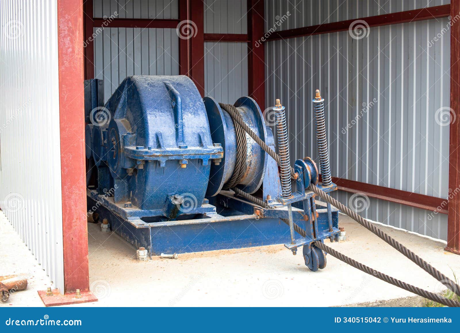Railway Winch at the Station Designed for Efficiently Pulling Wagons To ...