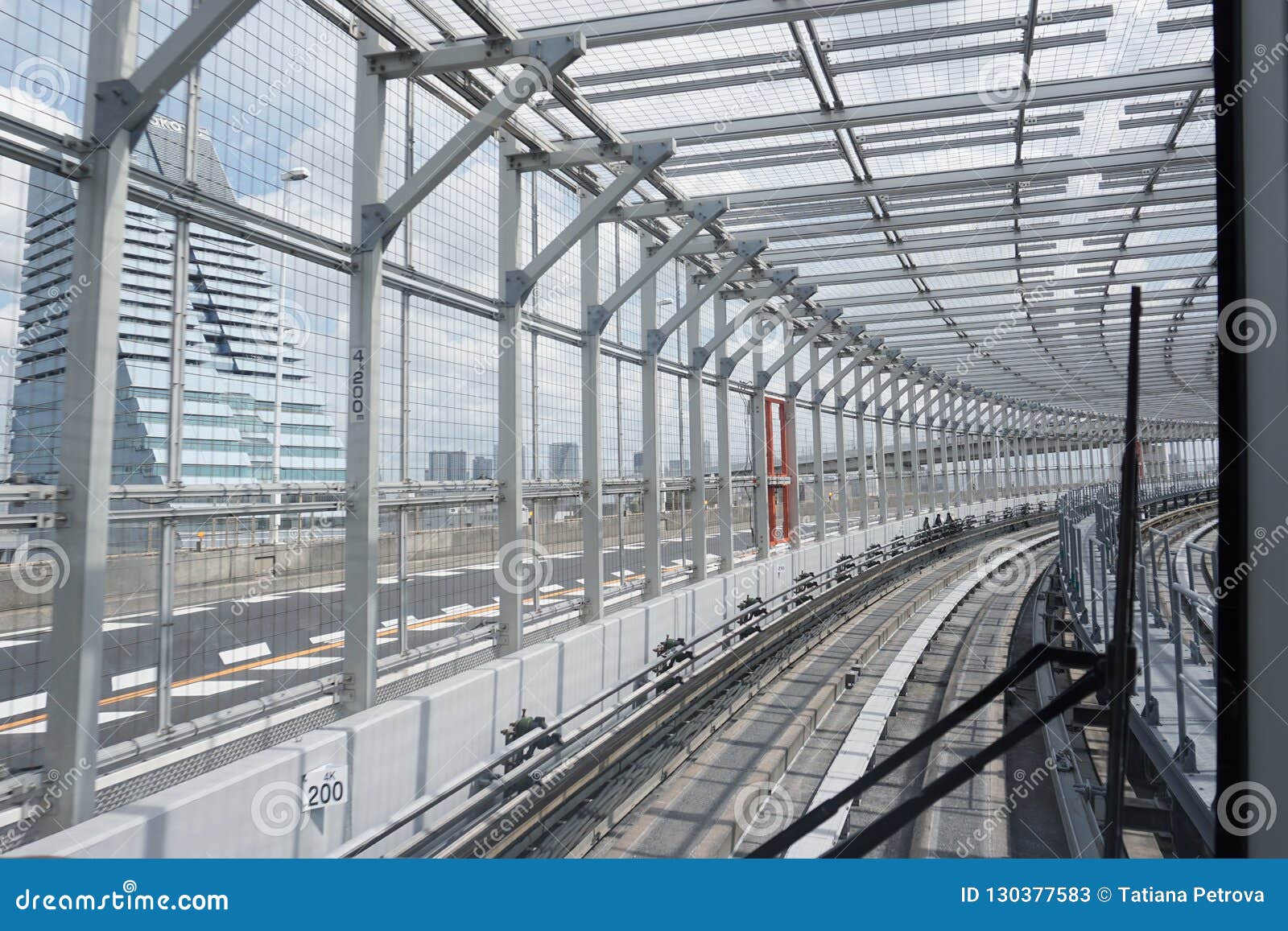 Railway of Yurikamome Train System in Tokyo Editorial Stock Photo ...