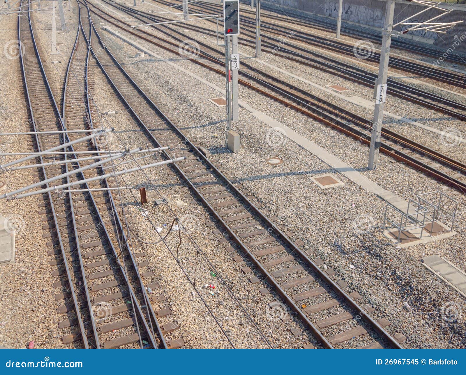 Railway track junction stock image. Image of scenic, empty - 26967545