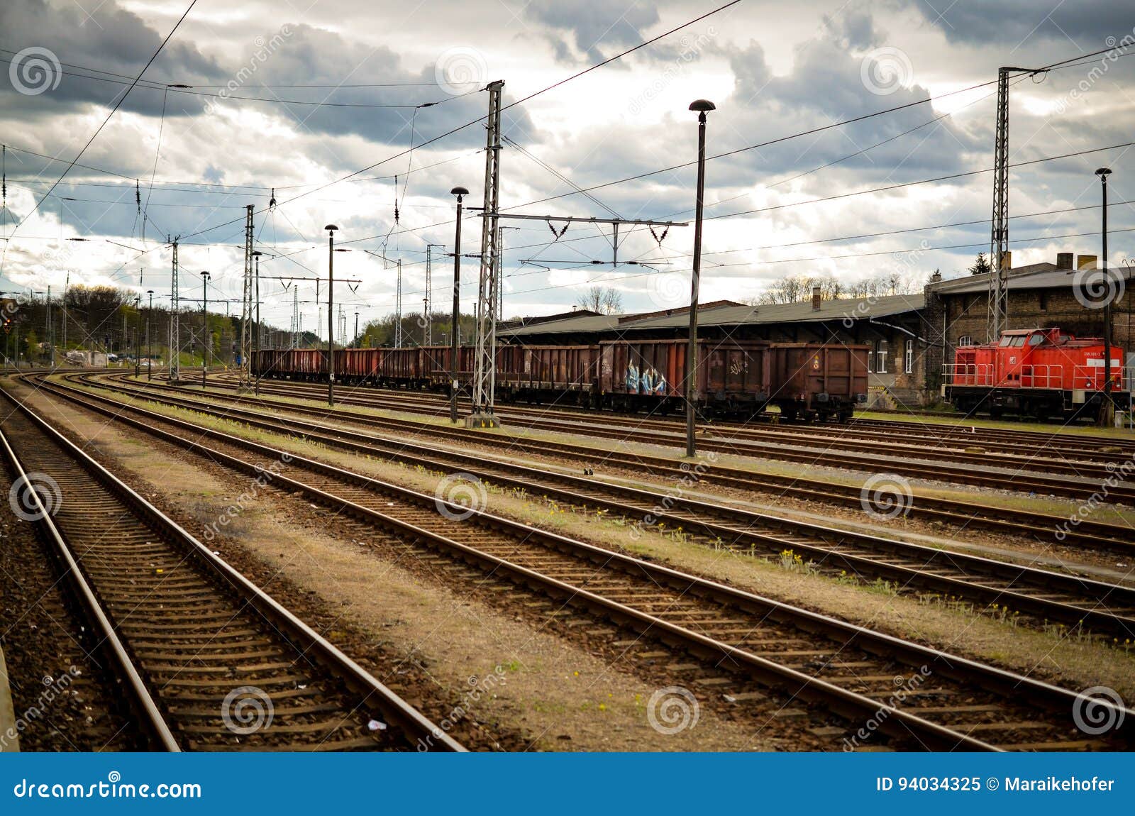 Railways for Industrial Trains Stock Image - Image of cargo, journey ...